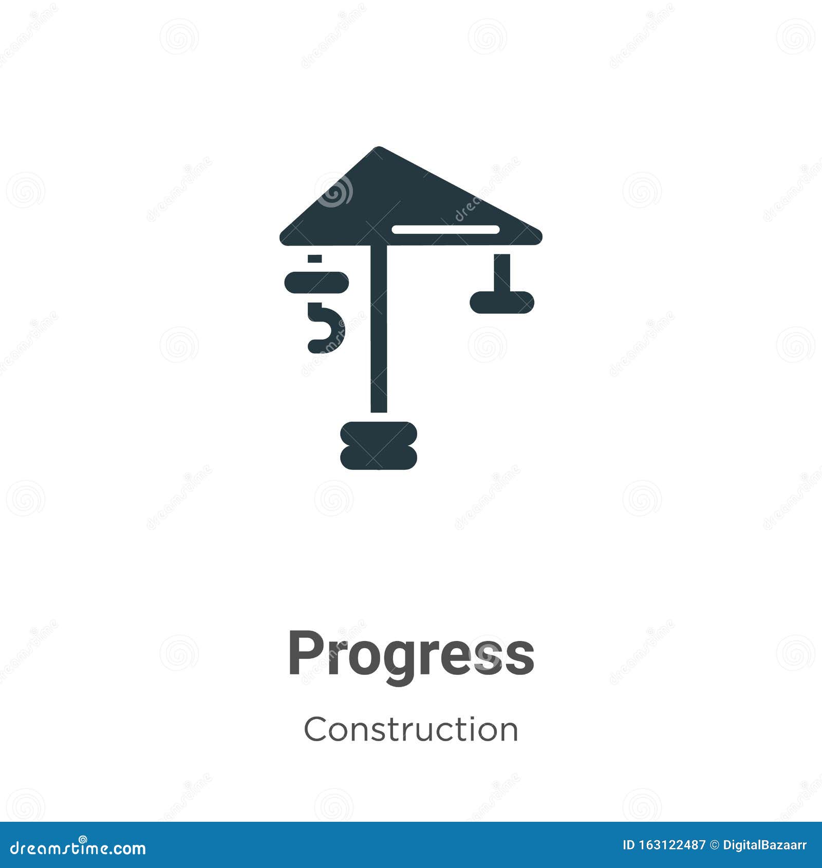 Progress Vector Icon on White Background. Flat Vector Progress Icon ...