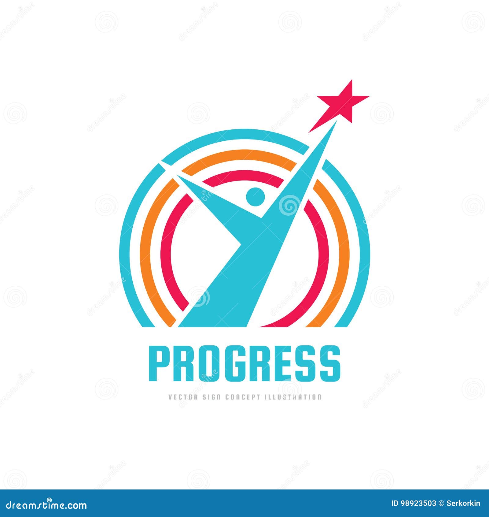 Progress - Vector Logo Template Concept Illustration. Development ...