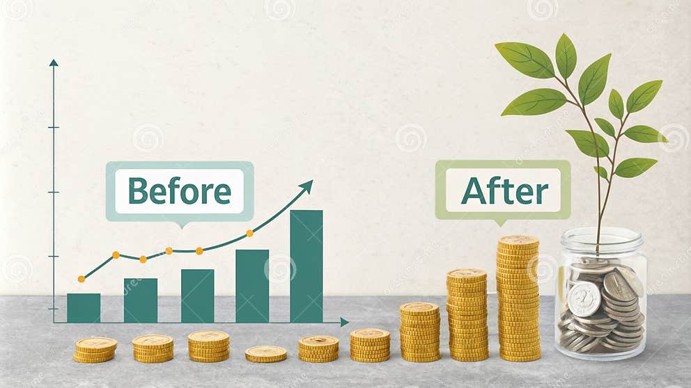 Progress Visualization a Simple Beforeandafter Image Showing Retirement ...