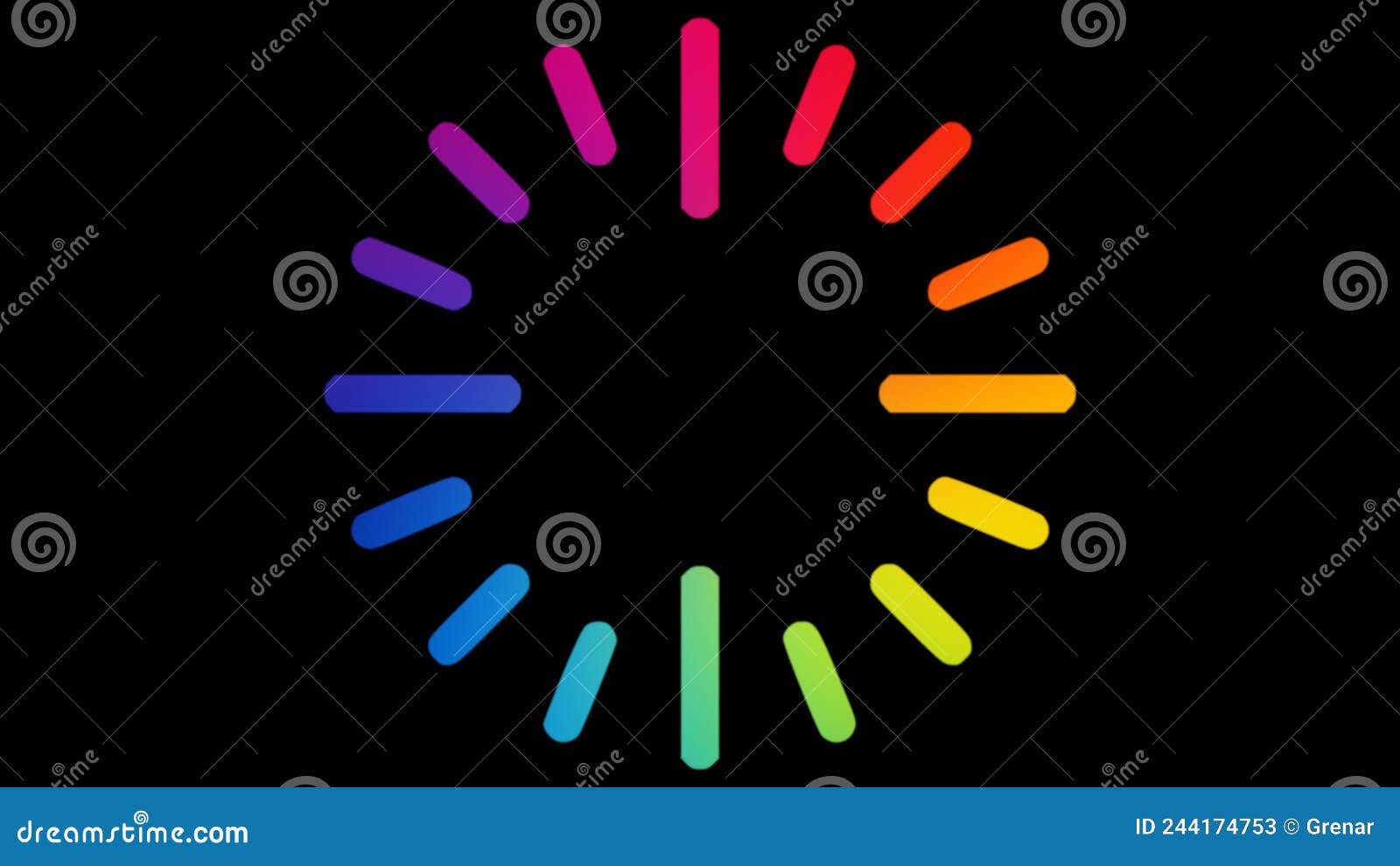 Progress wheel rainbow stock image. Image of loading - 244174753