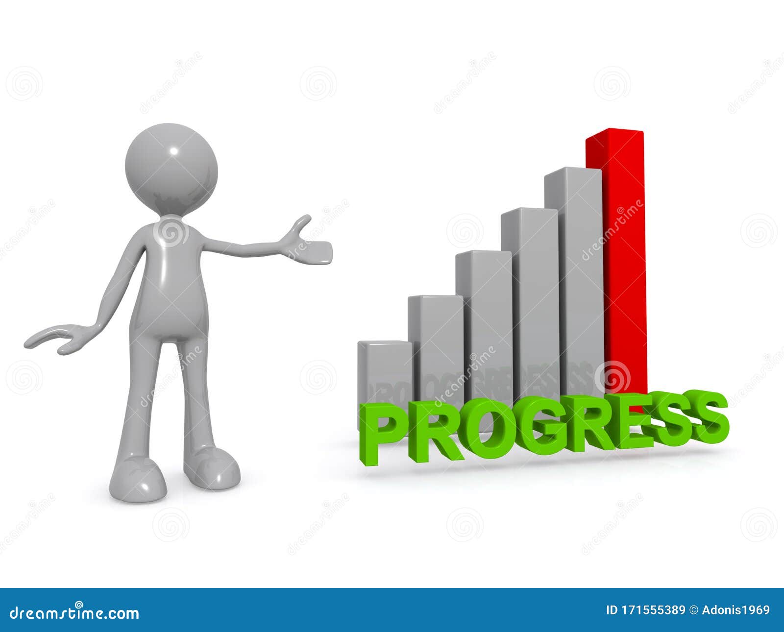 Progress on white stock illustration. Illustration of company - 171555389