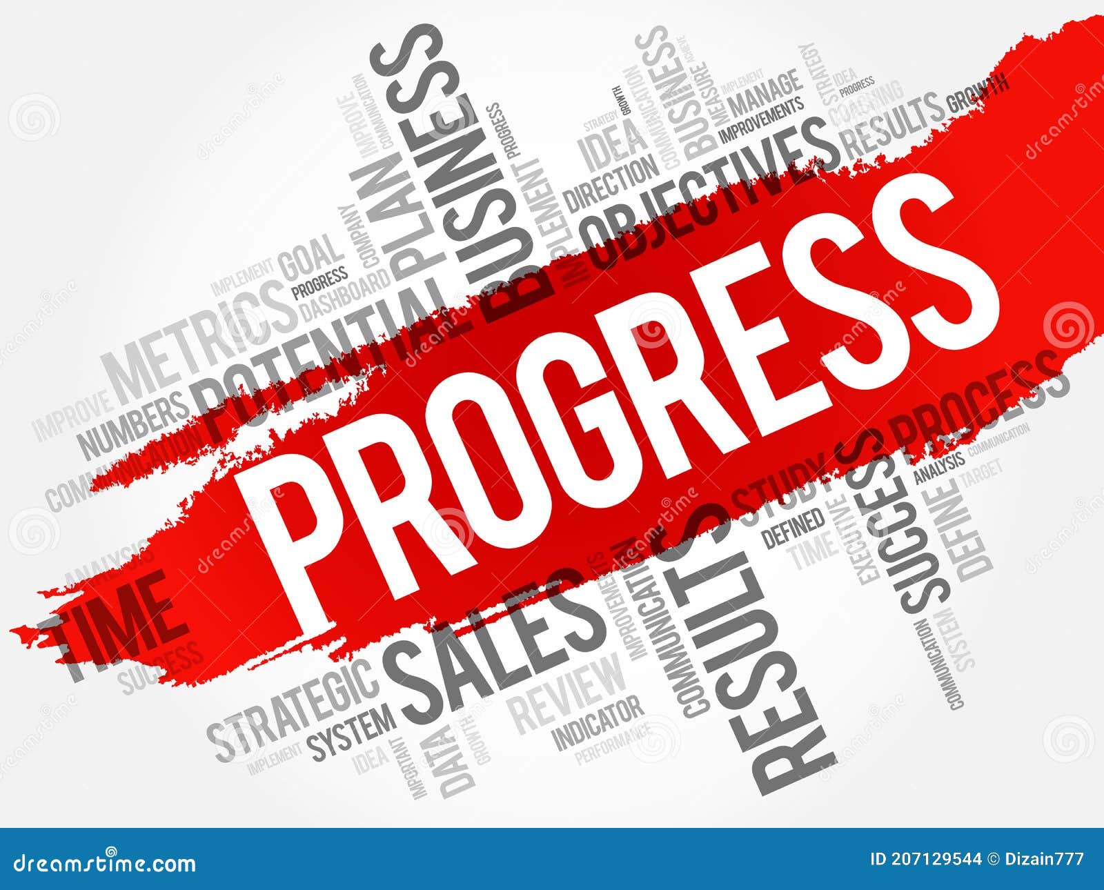Progress word cloud stock illustration. Illustration of help - 207129544