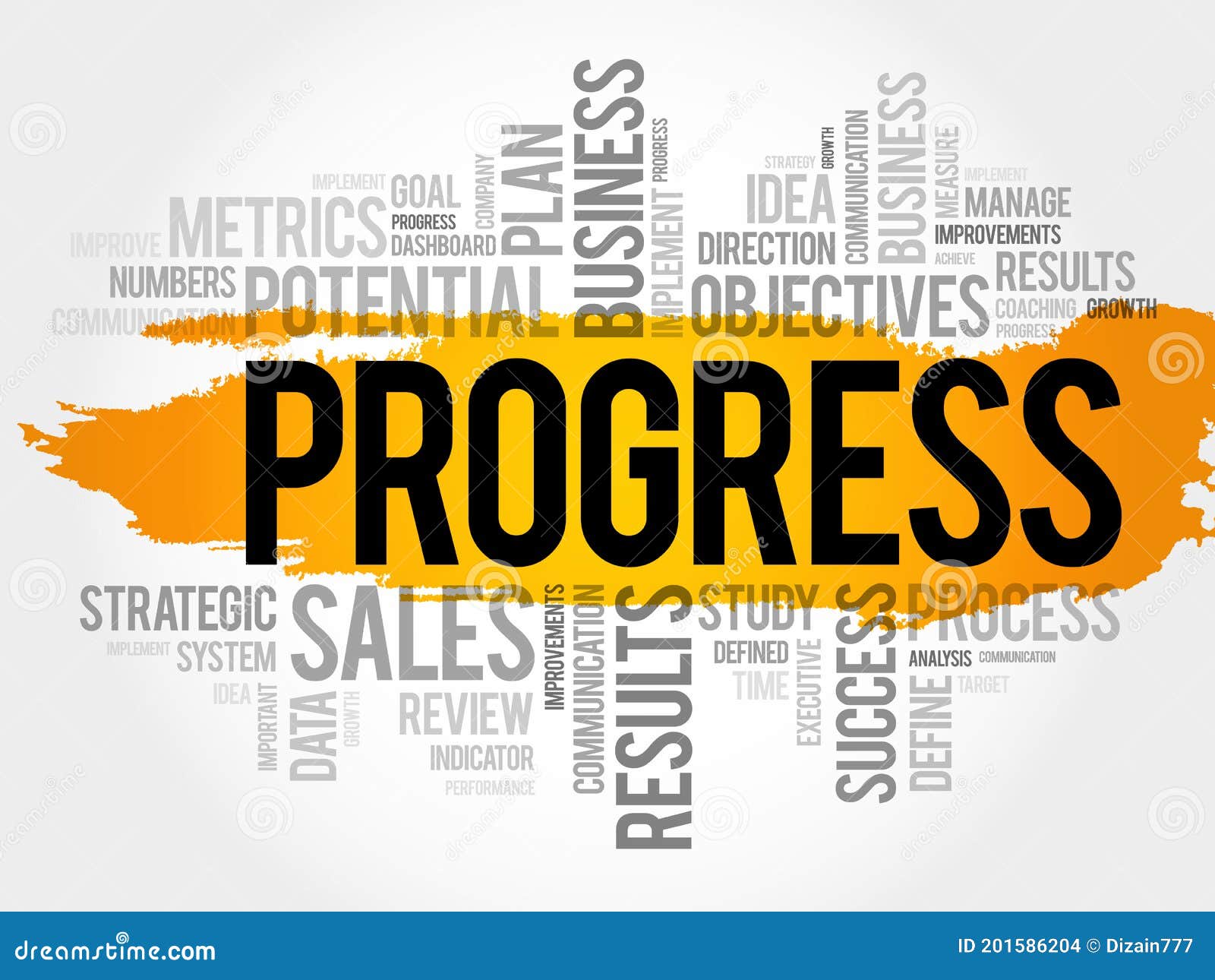 Progress Word Cloud Collage Stock Illustration - Illustration of leader ...