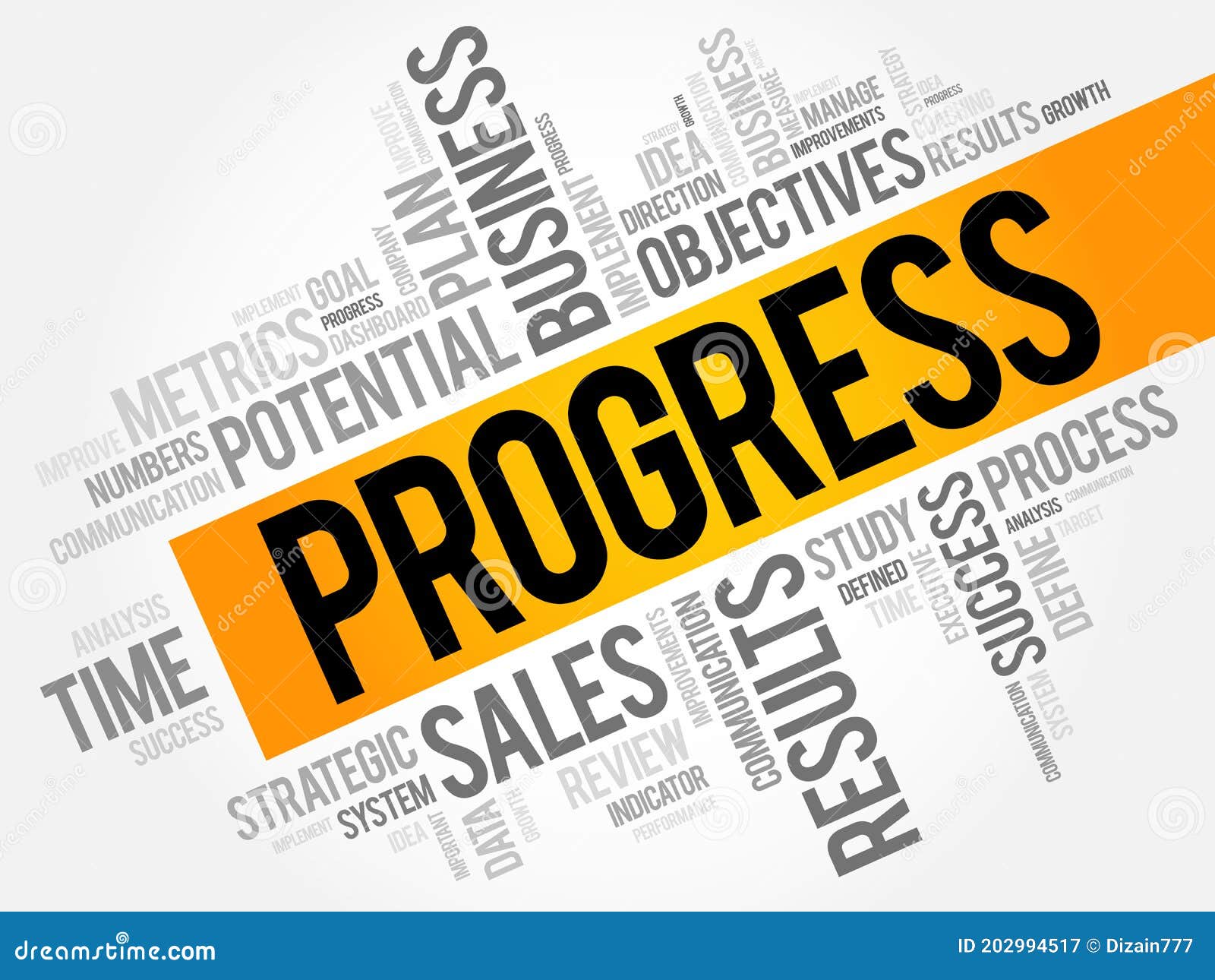 Progress Word Cloud Collage Stock Illustration - Illustration of ...