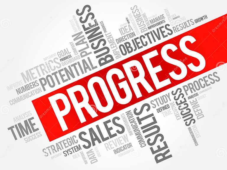 Progress word cloud stock illustration. Illustration of collage - 199868758