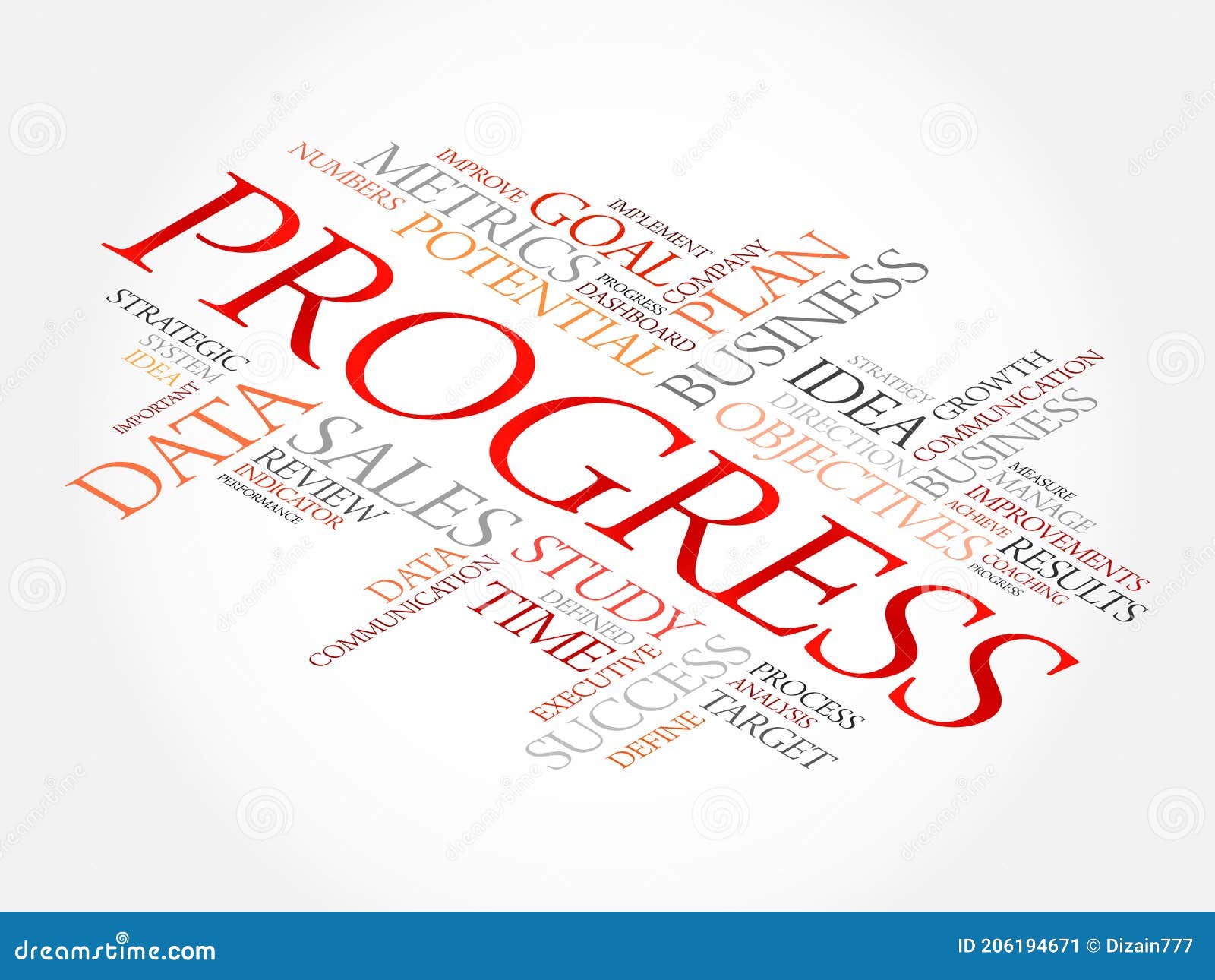 Progress word cloud stock illustration. Illustration of collaboration ...