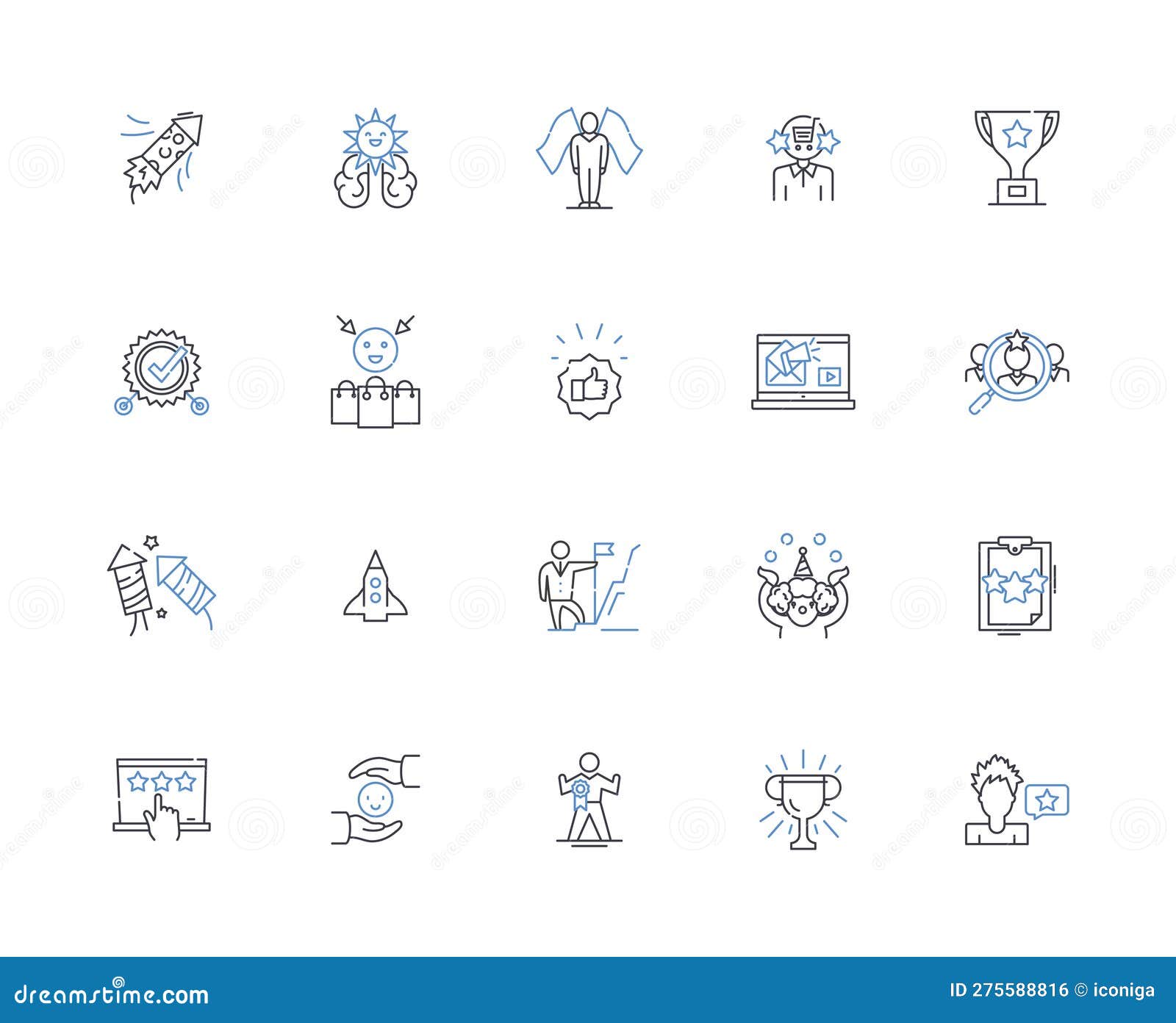 Progression Line Icons Collection. Advancement, Development, Growth ...