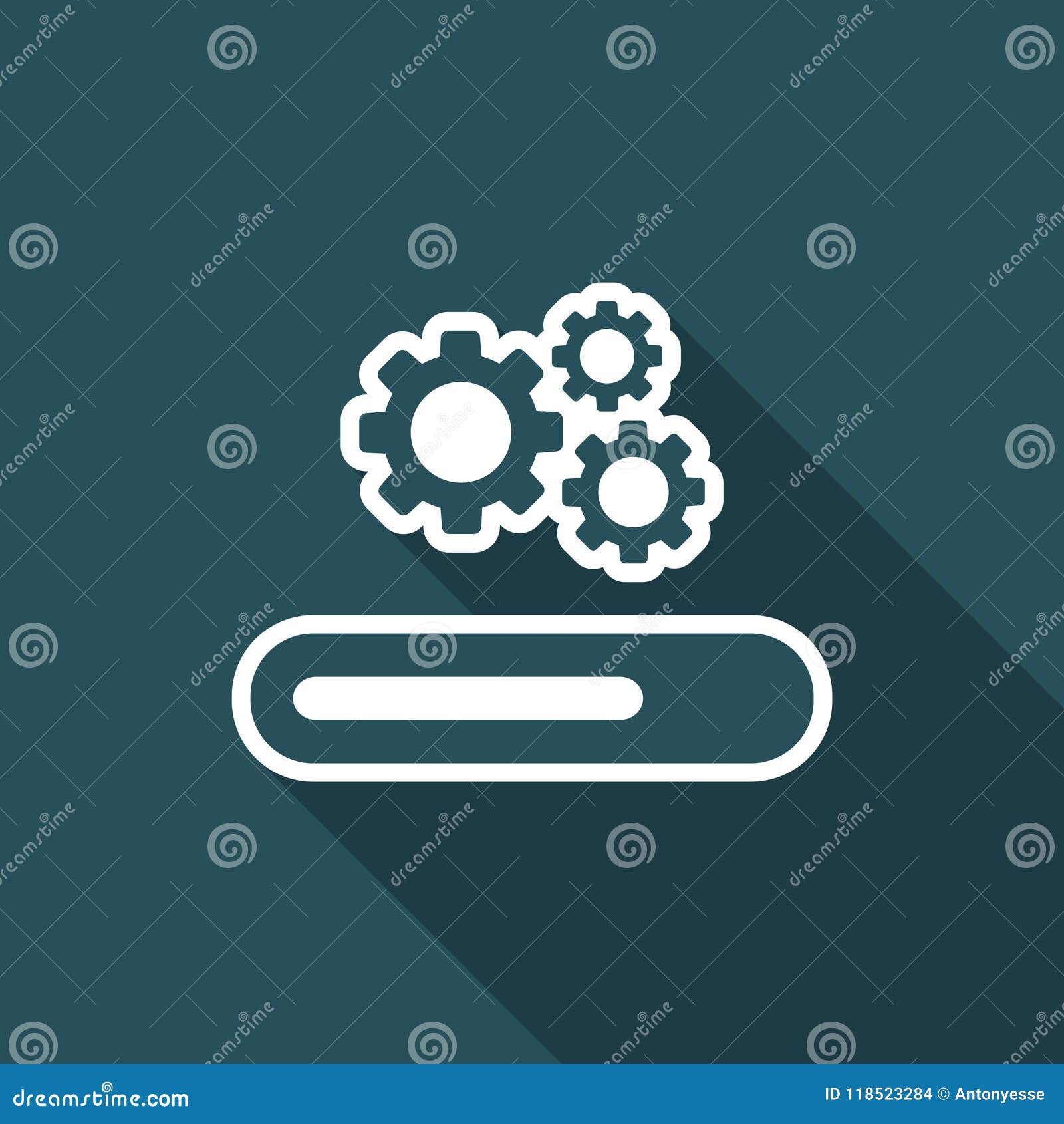 Progression Process Bar Icon Stock Vector - Illustration of adjournment ...