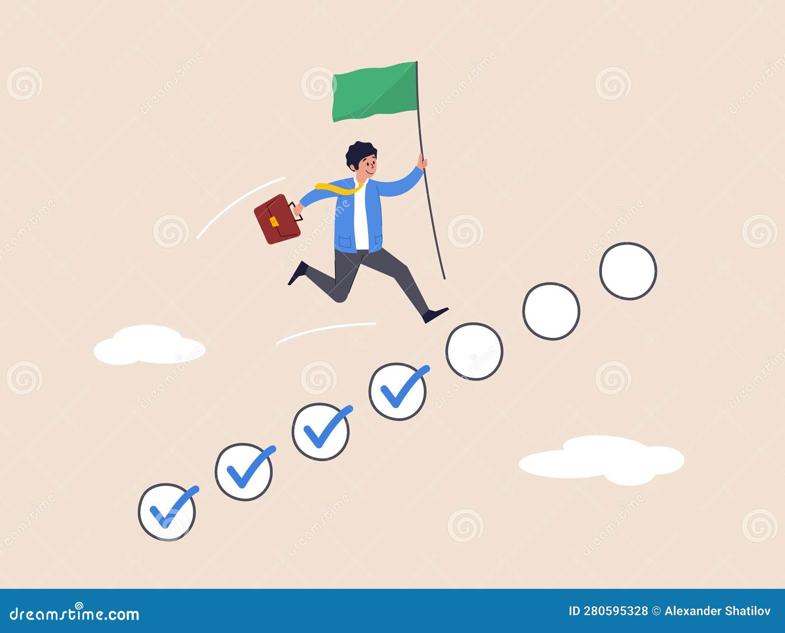 Progression from Start To Success, Challenge To Progress and Win ...