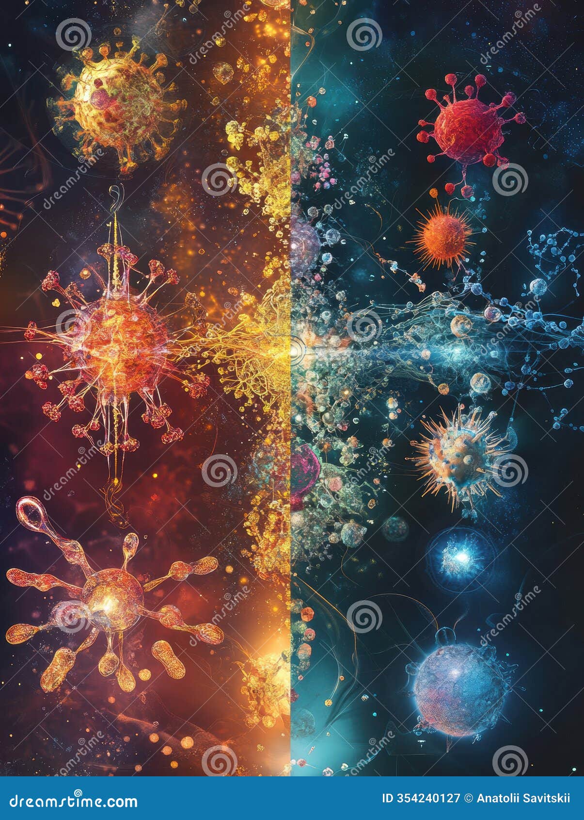 Progression of Viral Forms Showcasing Complexity and Diversity in ...