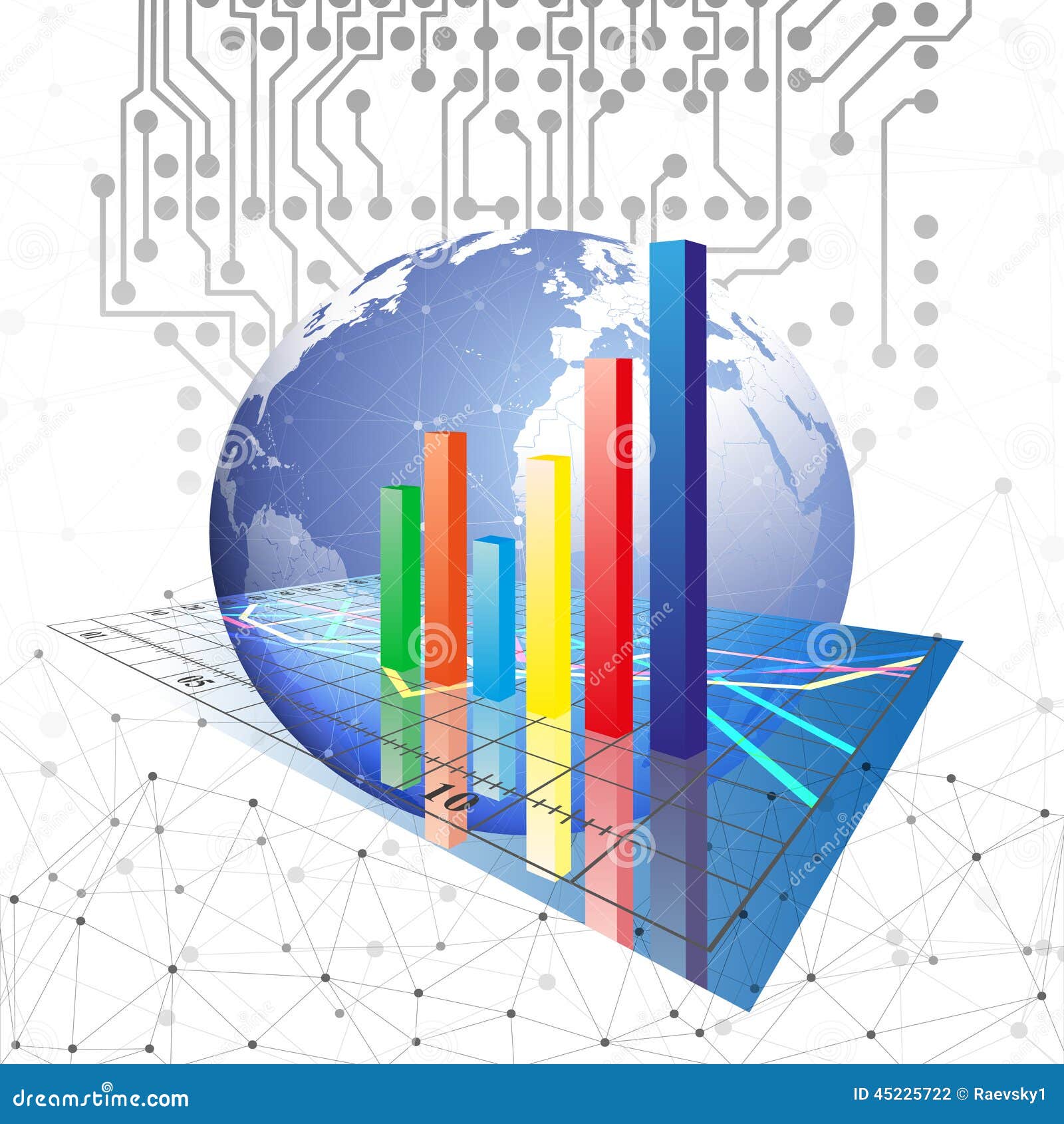 Progressive Bar Chart. Abstract Vector Stock Vector - Illustration of ...