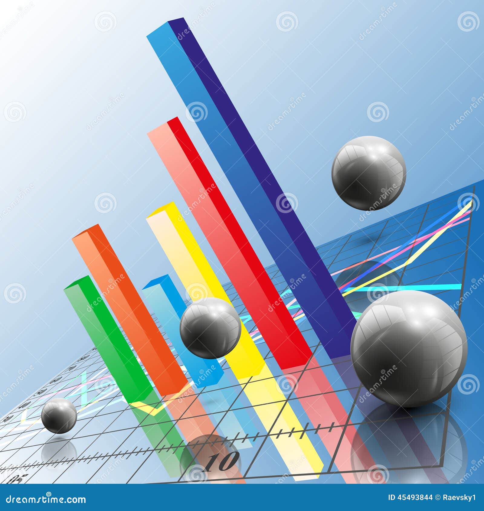 Progressive Bar Chart. Abstract Vector Stock Vector - Illustration of ...
