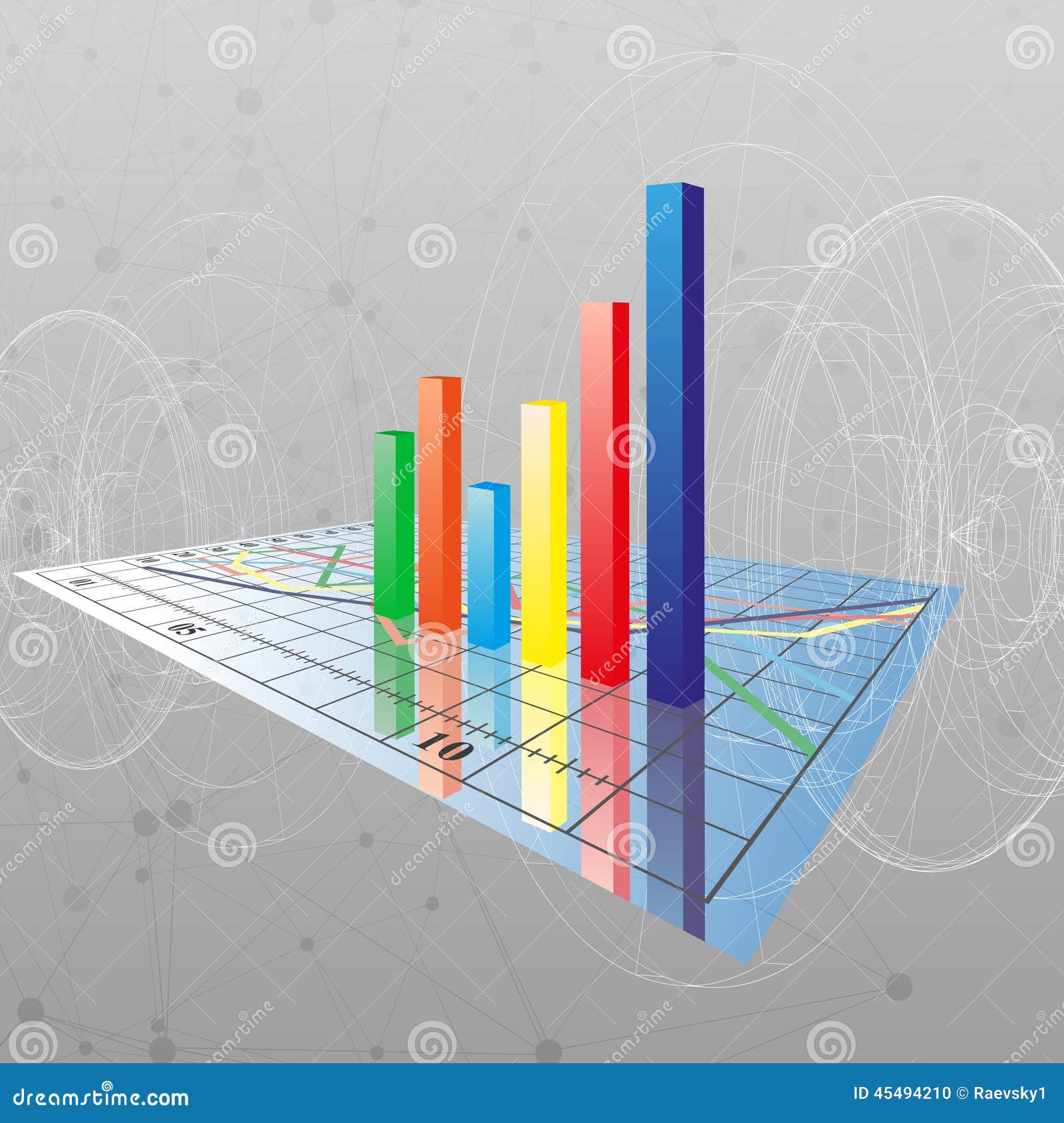 Progressive Bar Chart. Abstract Vector Stock Vector - Illustration of ...