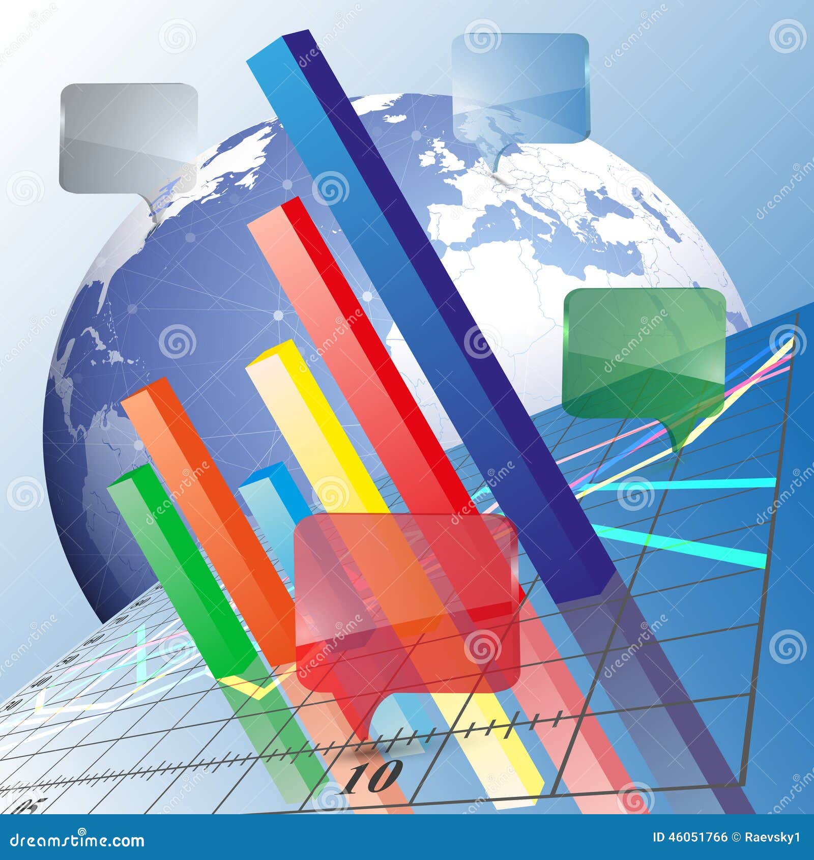 Progressive Bar Chart. Abstract Vector Stock Vector - Illustration of ...