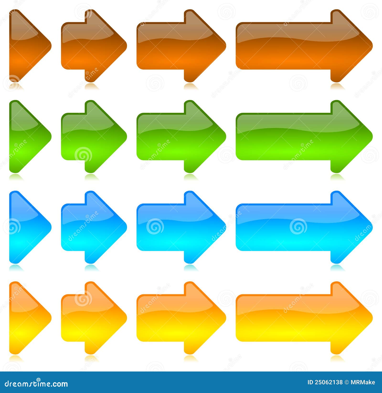 Progressive Colored Arrows Icons Royalty Free Stock Photos - Image ...