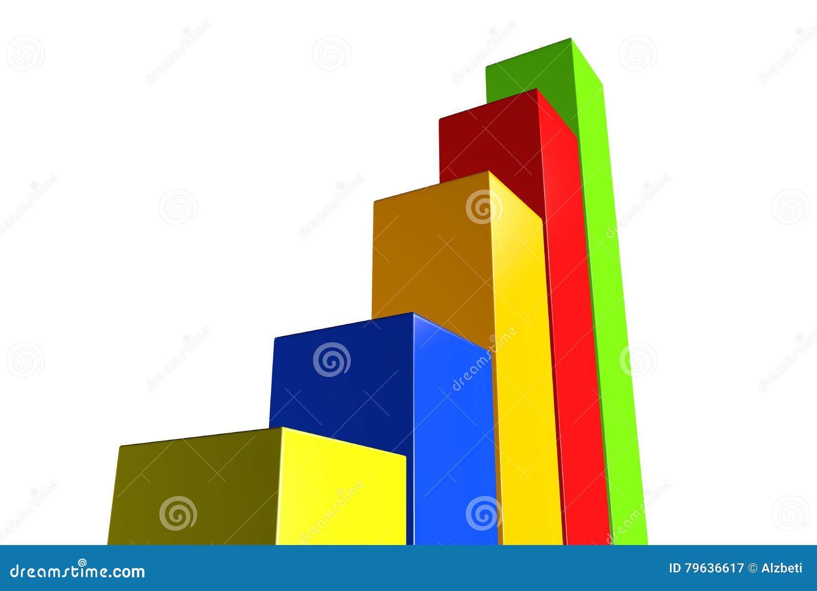 Progressive graph stock illustration. Illustration of color - 79636617