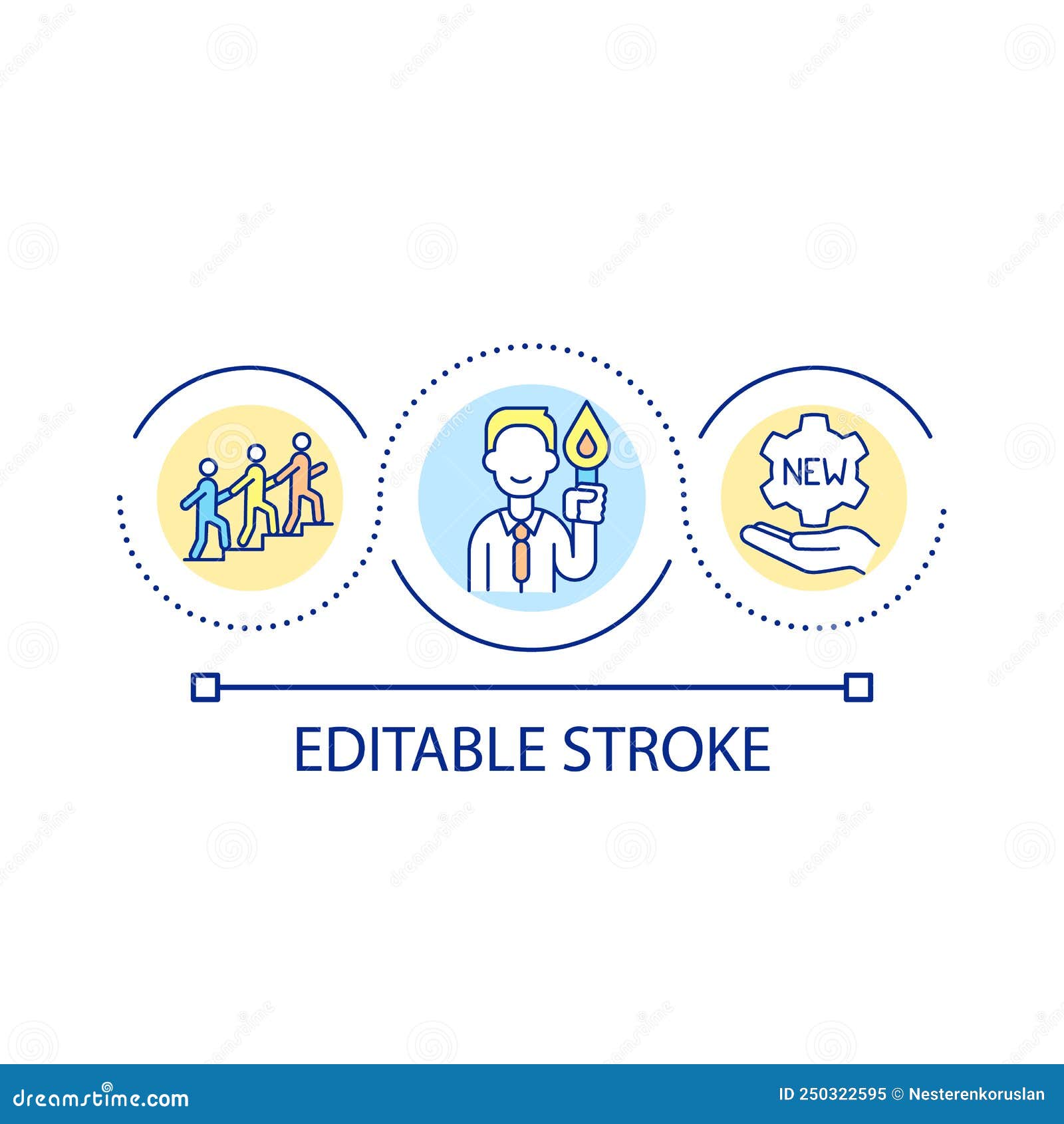 Progressive Leader Loop Concept Icon Stock Vector - Illustration of ...