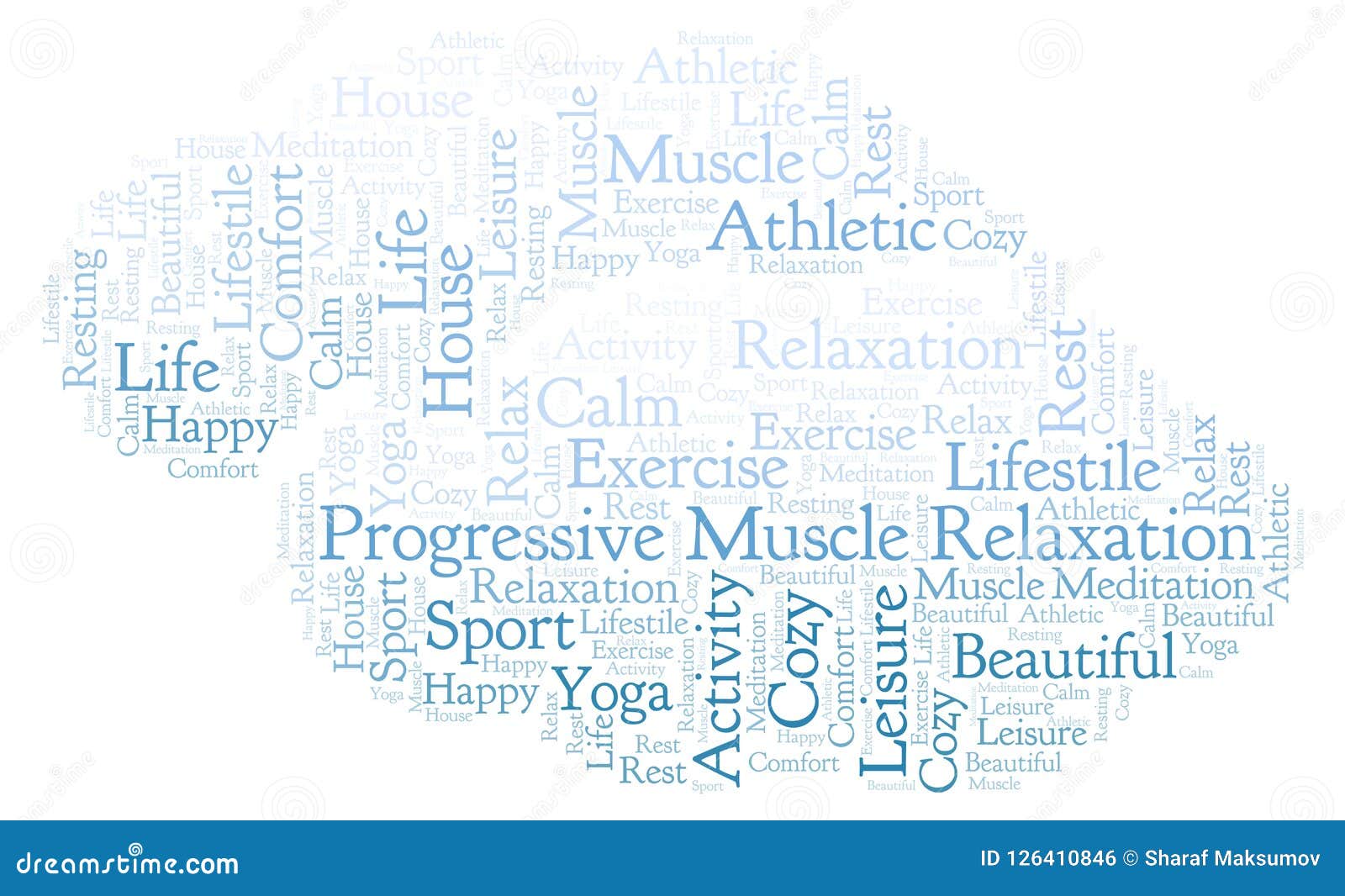 Progressive Muscle Relaxation Word Cloud. Stock Illustration ...