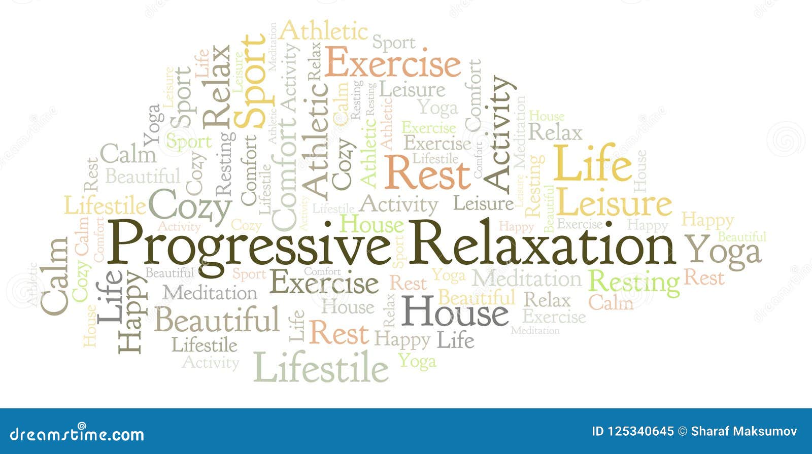 Progressive Relaxation Word Cloud. Stock Illustration - Illustration of ...