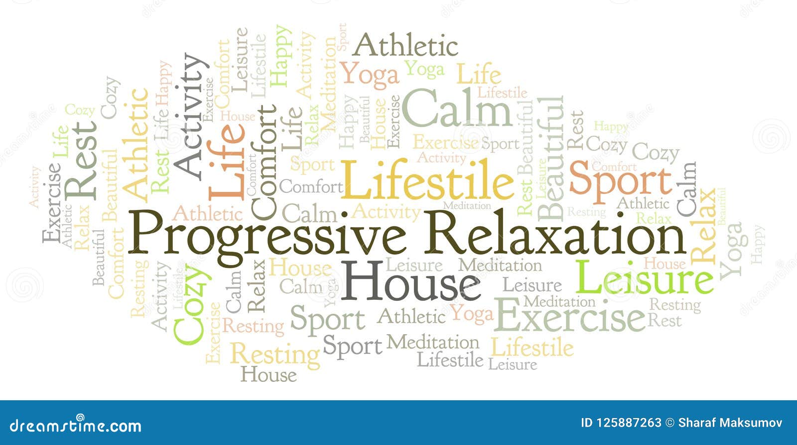 Progressive Relaxation Word Cloud. Stock Illustration - Illustration of ...