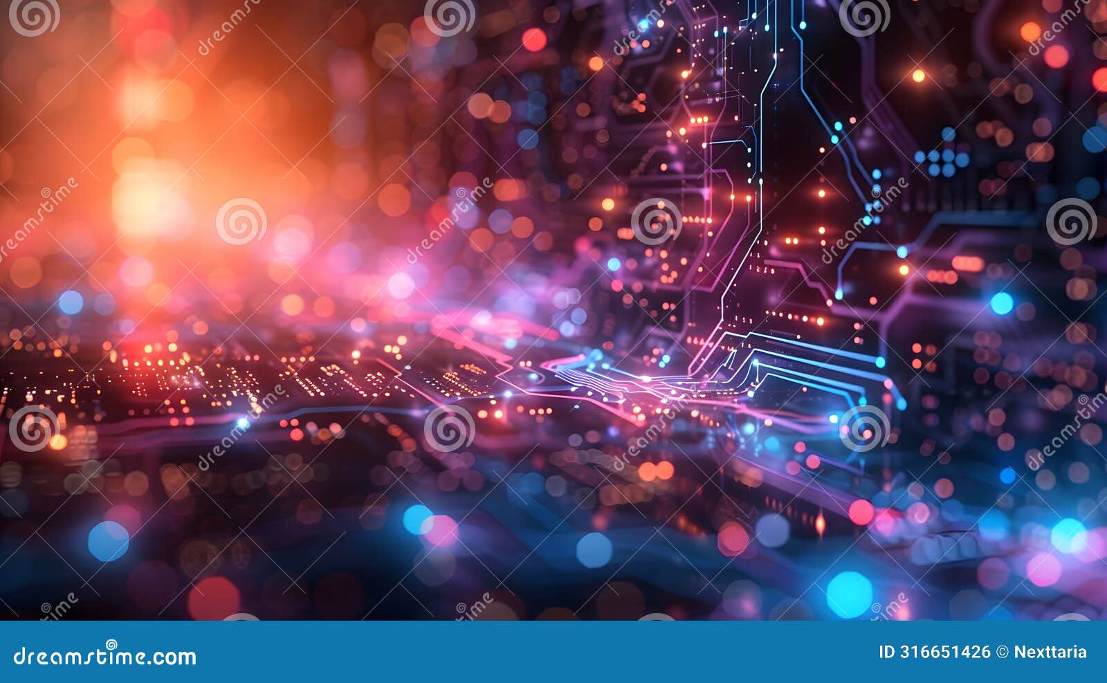 Progressive Technology Canvas - Futuristic Innovation Stock ...