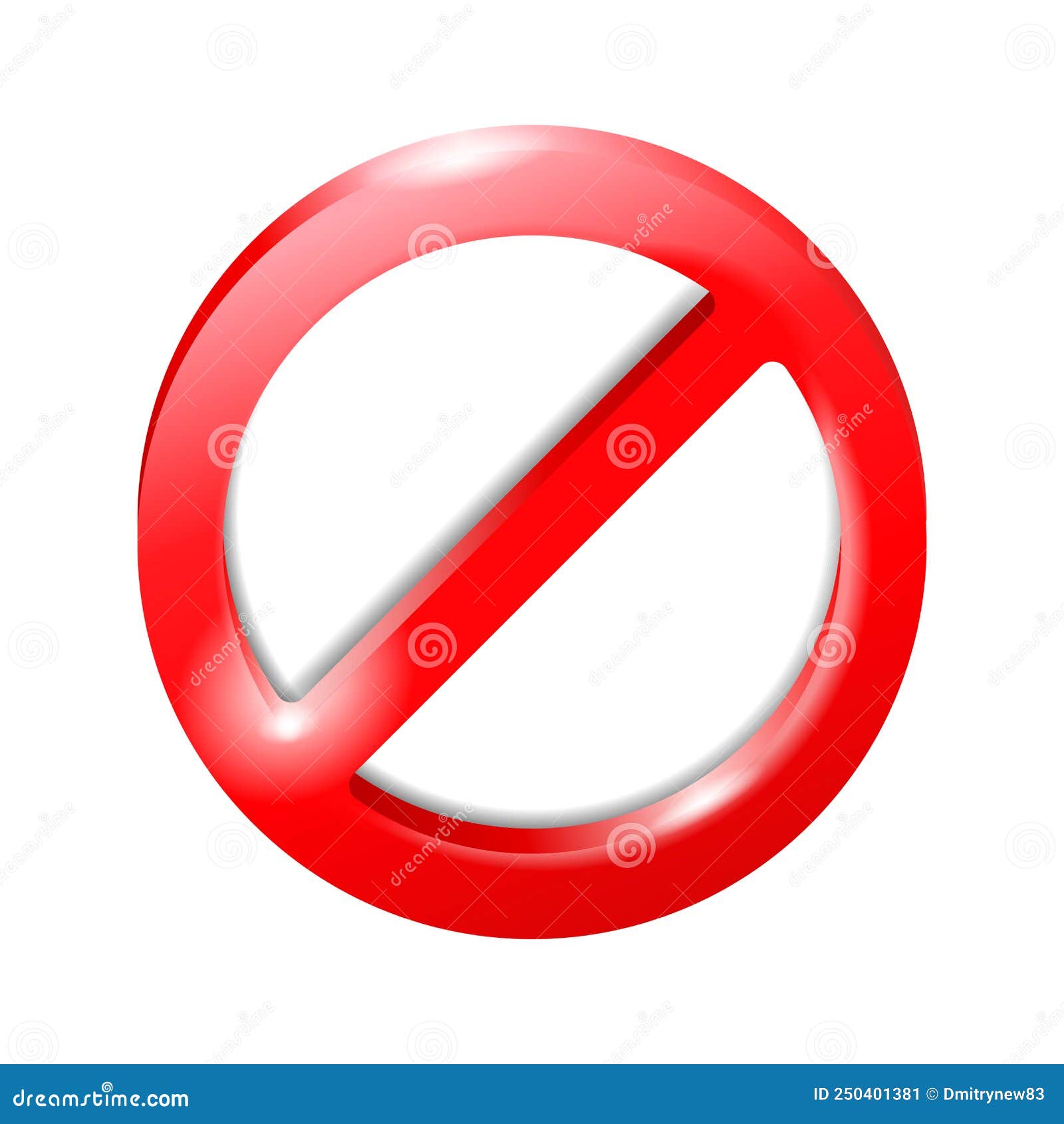 Prohibit Sign - 3D Strickethrough Red Circle Stock Vector ...
