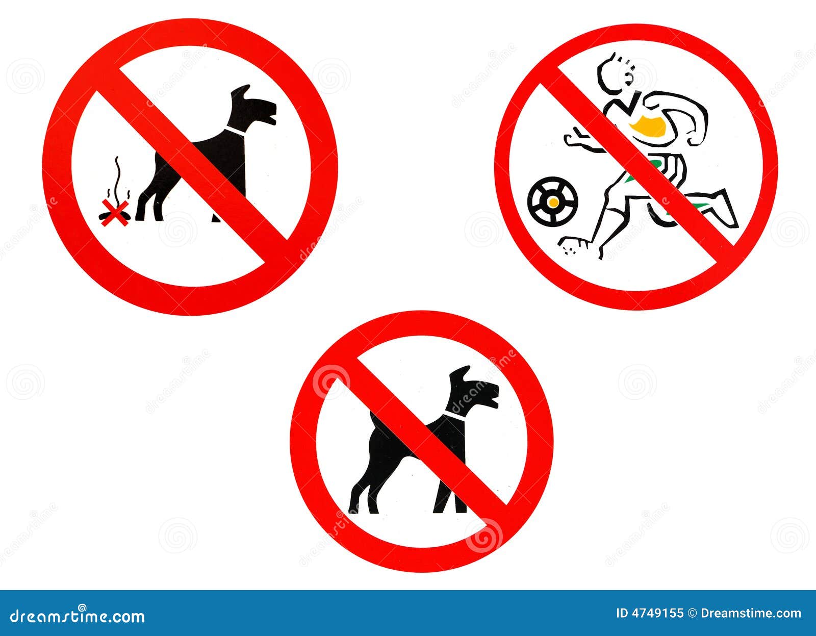 Prohibit signs. stock illustration. Illustration of games - 4749155