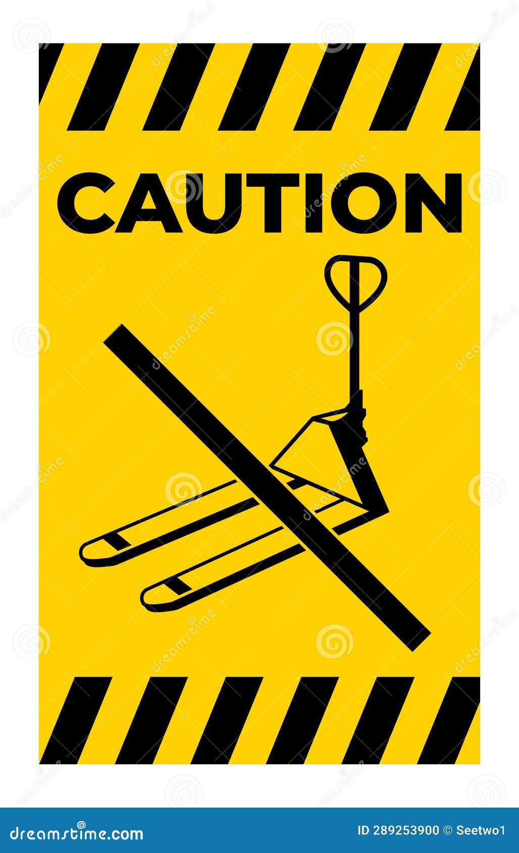 Prohibited Action Sign. Pallet Jack on White Background Stock Vector ...