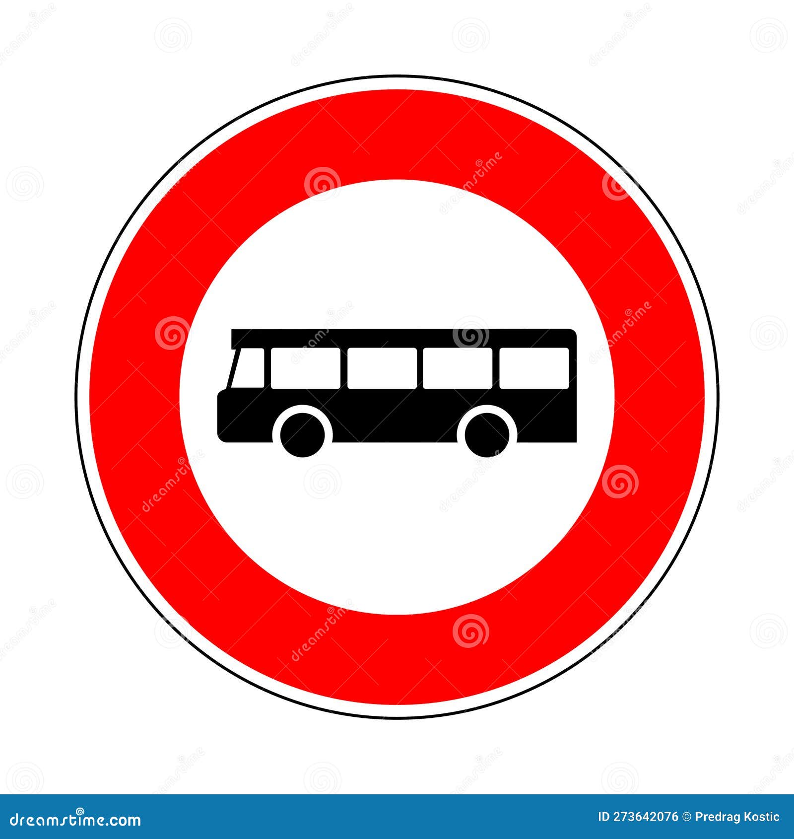 Buses Are Prohibited From Entering This Road. Back View Of A Passenger ...