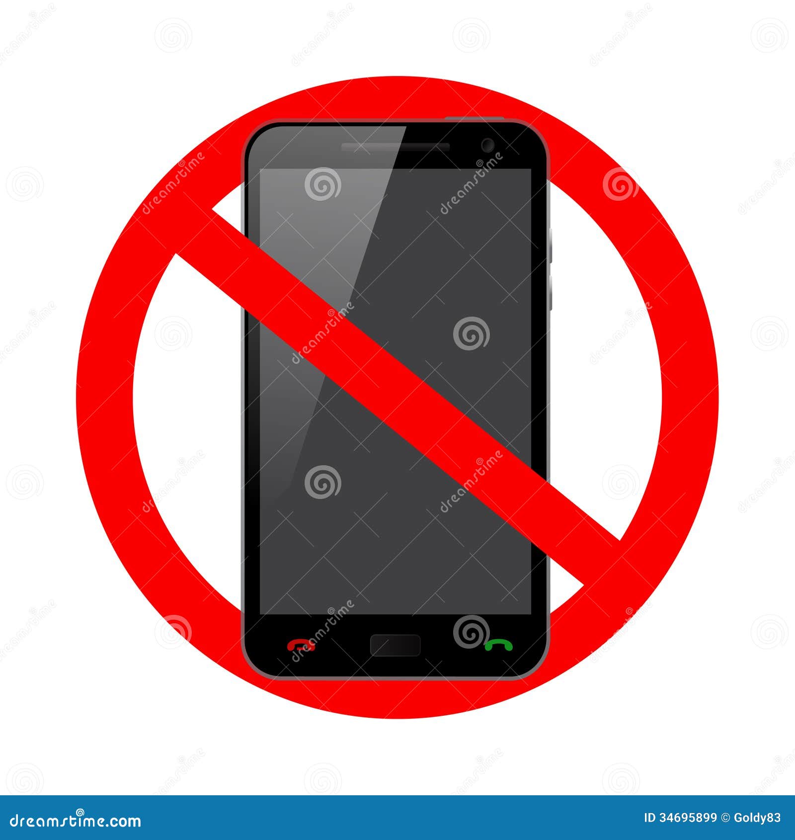 Prohibited from calling stock illustration. Illustration of calling ...