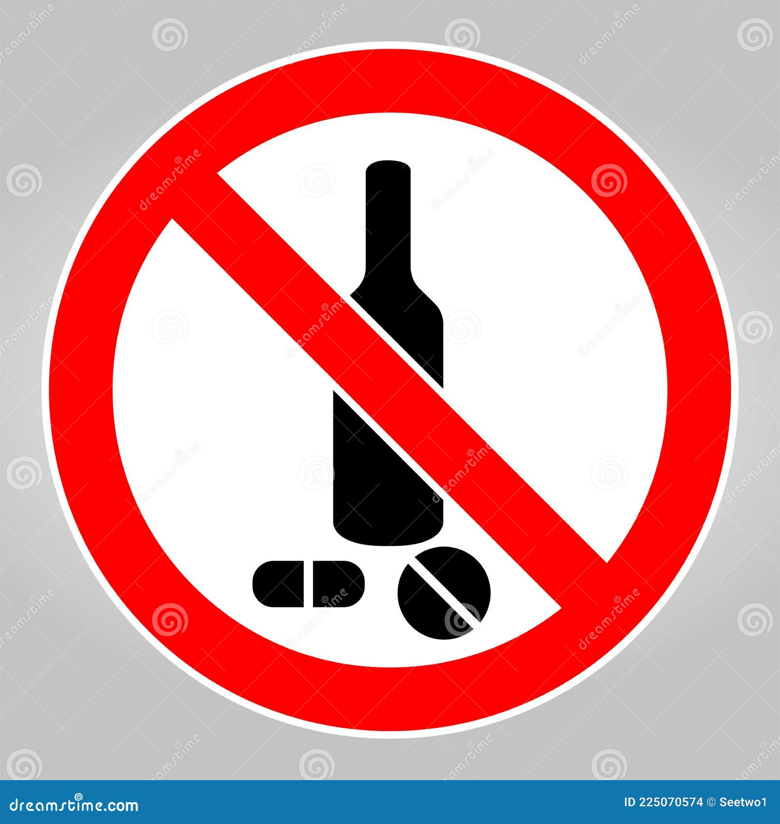 Prohibited Drug Symbol Sign Stock Vector - Illustration of drug, danger ...