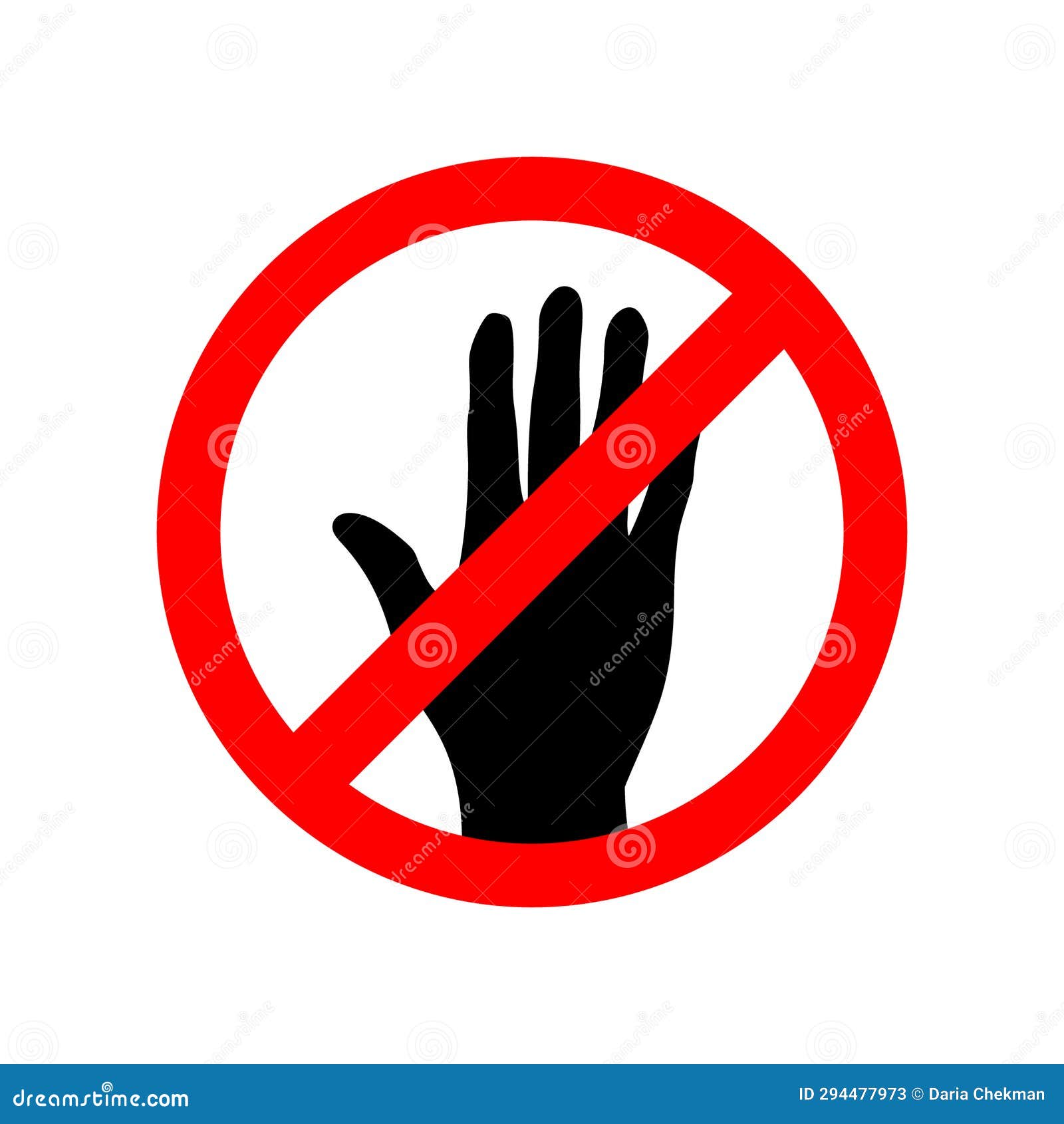 Prohibited Hand Sign, No Entry, Don T Touch, Don T Press, Prohibited ...