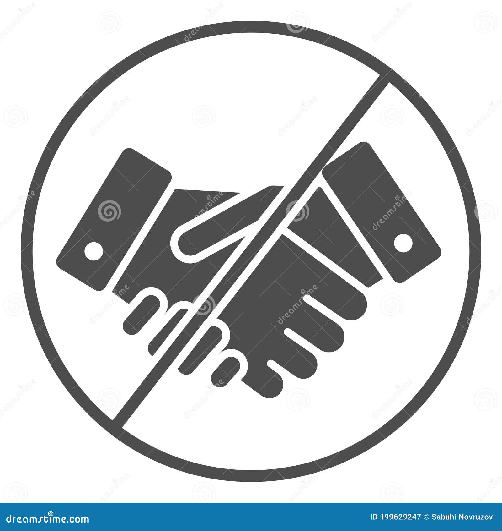 Prohibited Handshake Line And Solid Icon, Economic Sanctions Concept ... Prohibited Handshake Line And Solid Icon, Economic Sanctions Concept ...