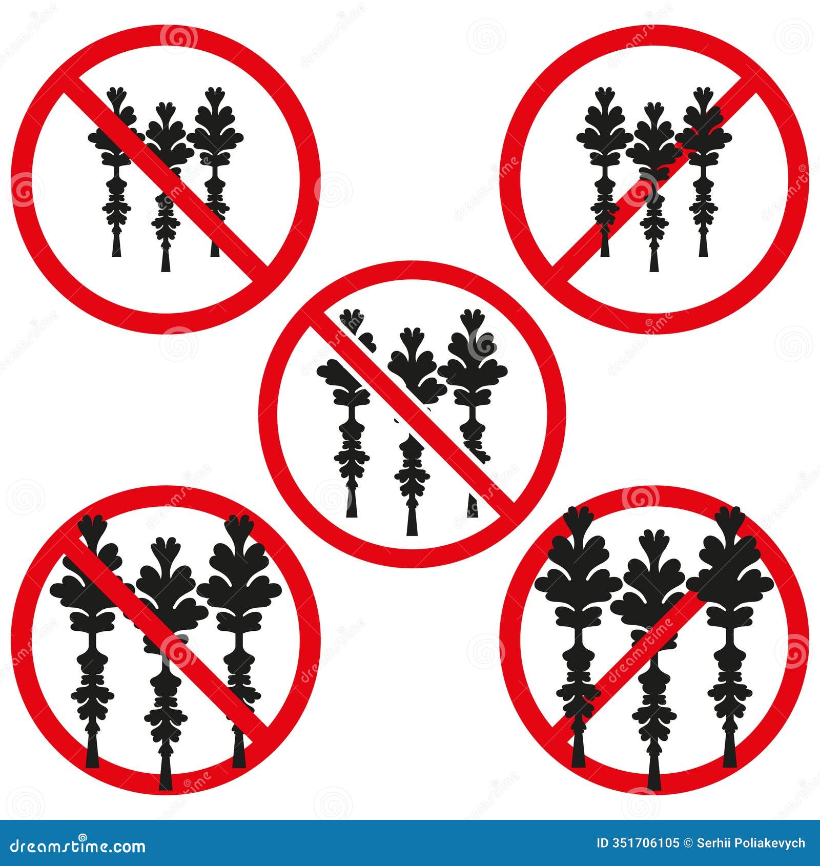 A Row Of No Entry Signs Royalty-Free Stock Photography | CartoonDealer ...