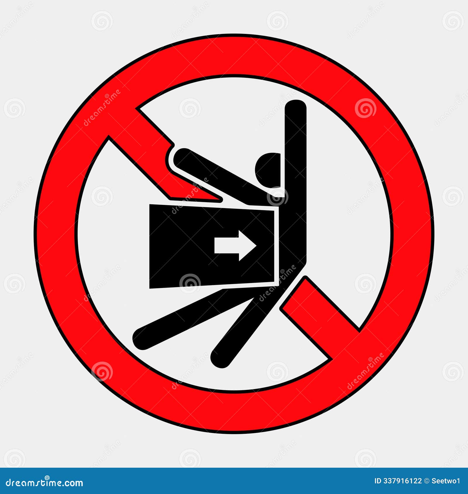 Prohibited Movement Sign with Error Symbol Stock Vector - Illustration ...