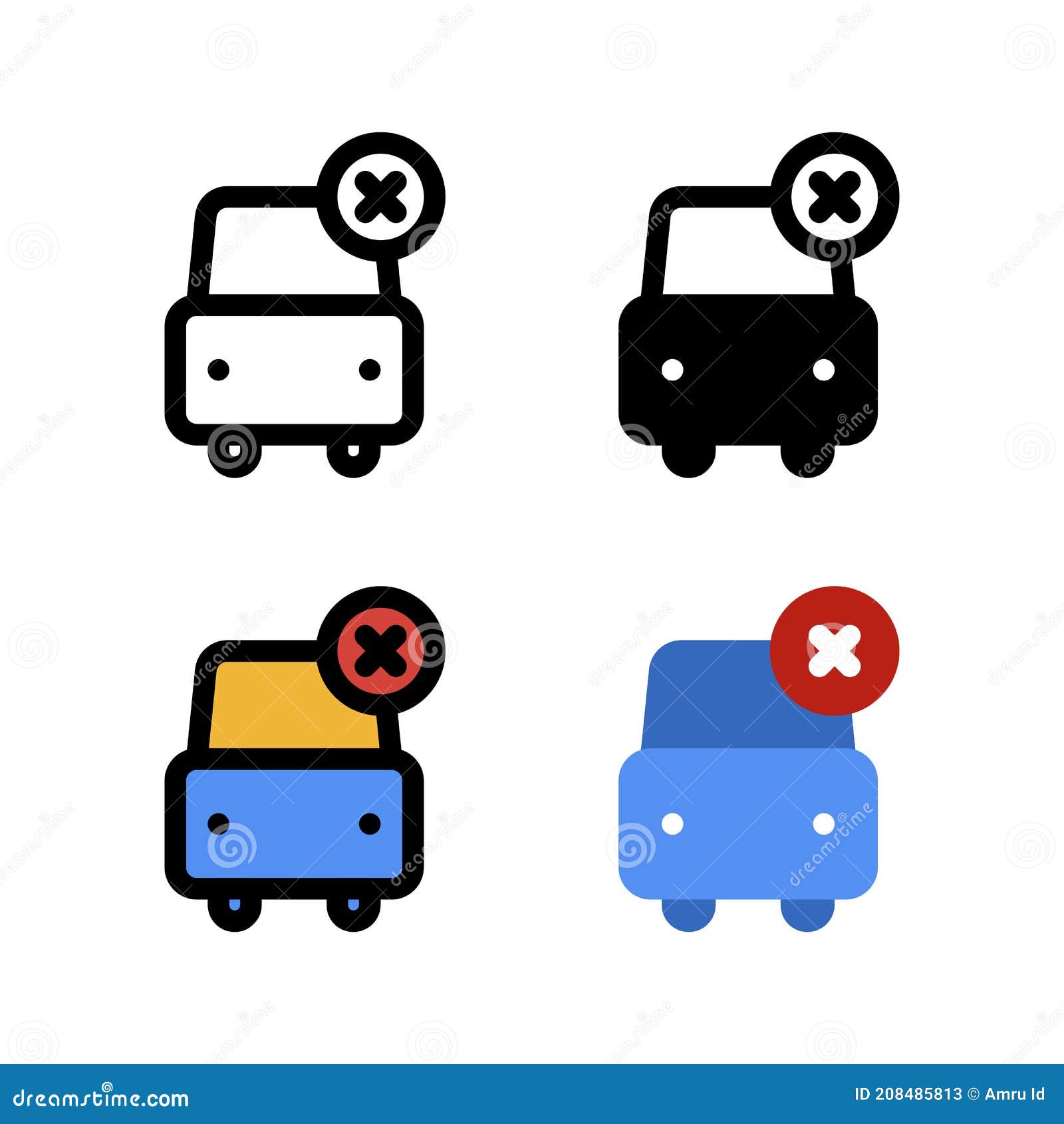 Prohibited No Use Car Travel Icon Logo and Illustration Stock Vector ...