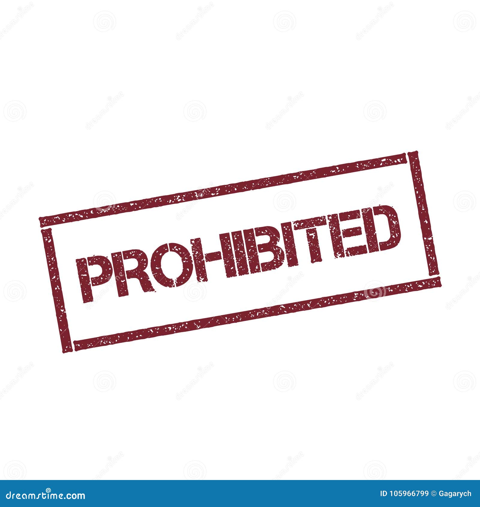 Prohibited Rectangular Stamp. Stock Vector - Illustration of letter ...