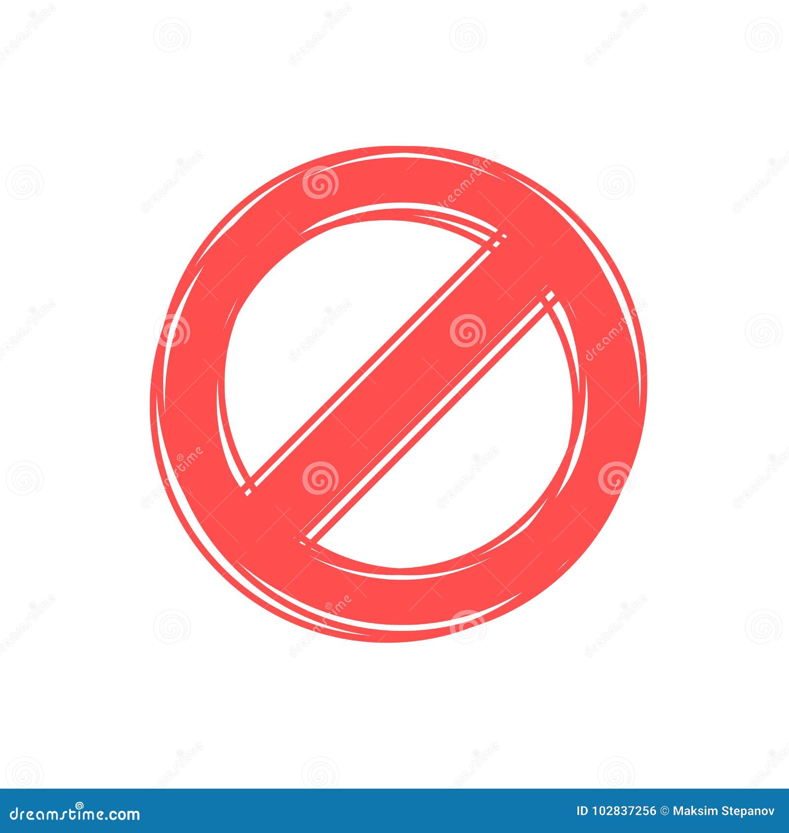 Prohibited Red Vector Sign in Flat Style Stock Vector - Illustration of ...