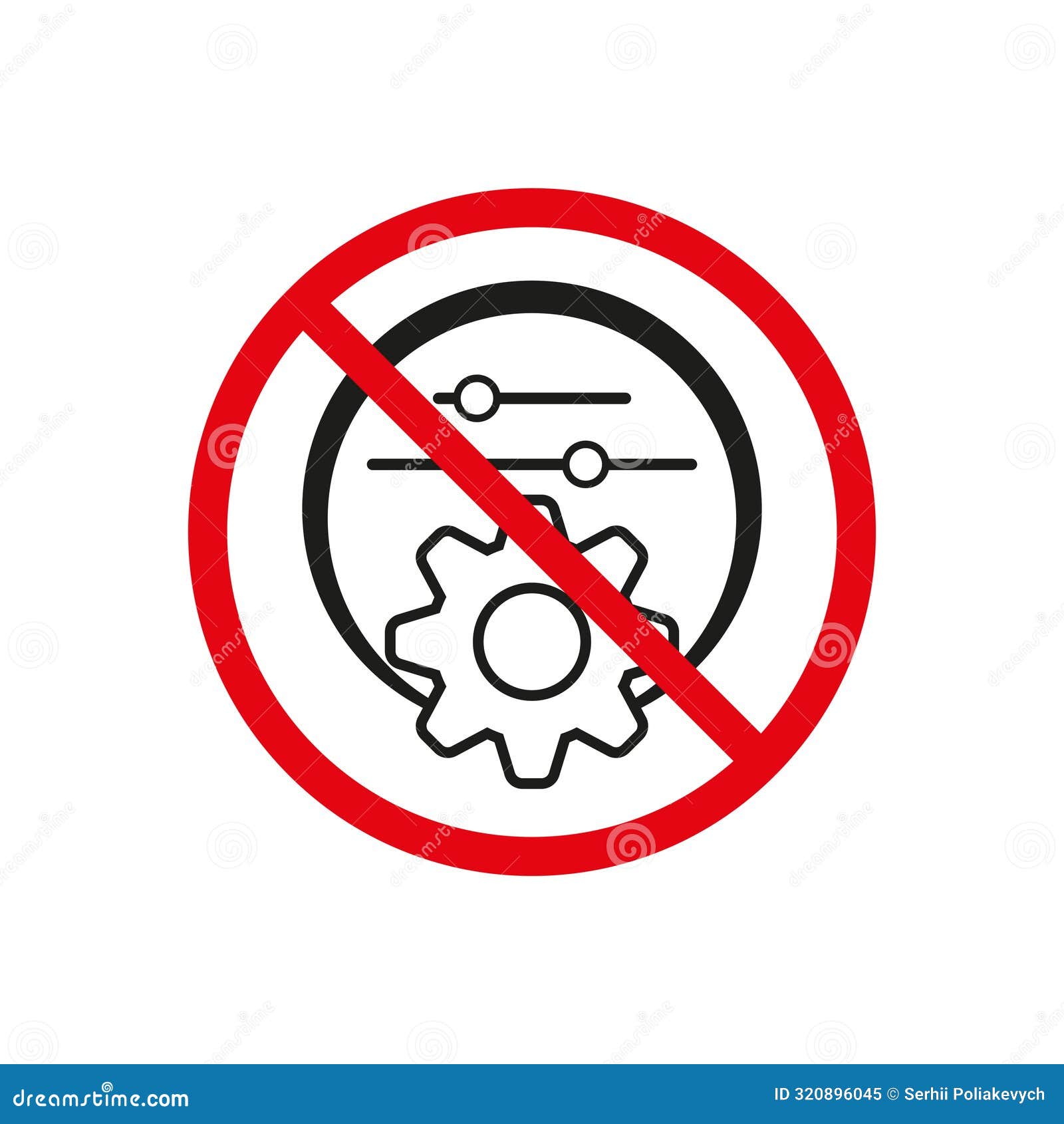 Prohibited Access Icons. No Entry Globe And Pen. Red Circle Warning ...