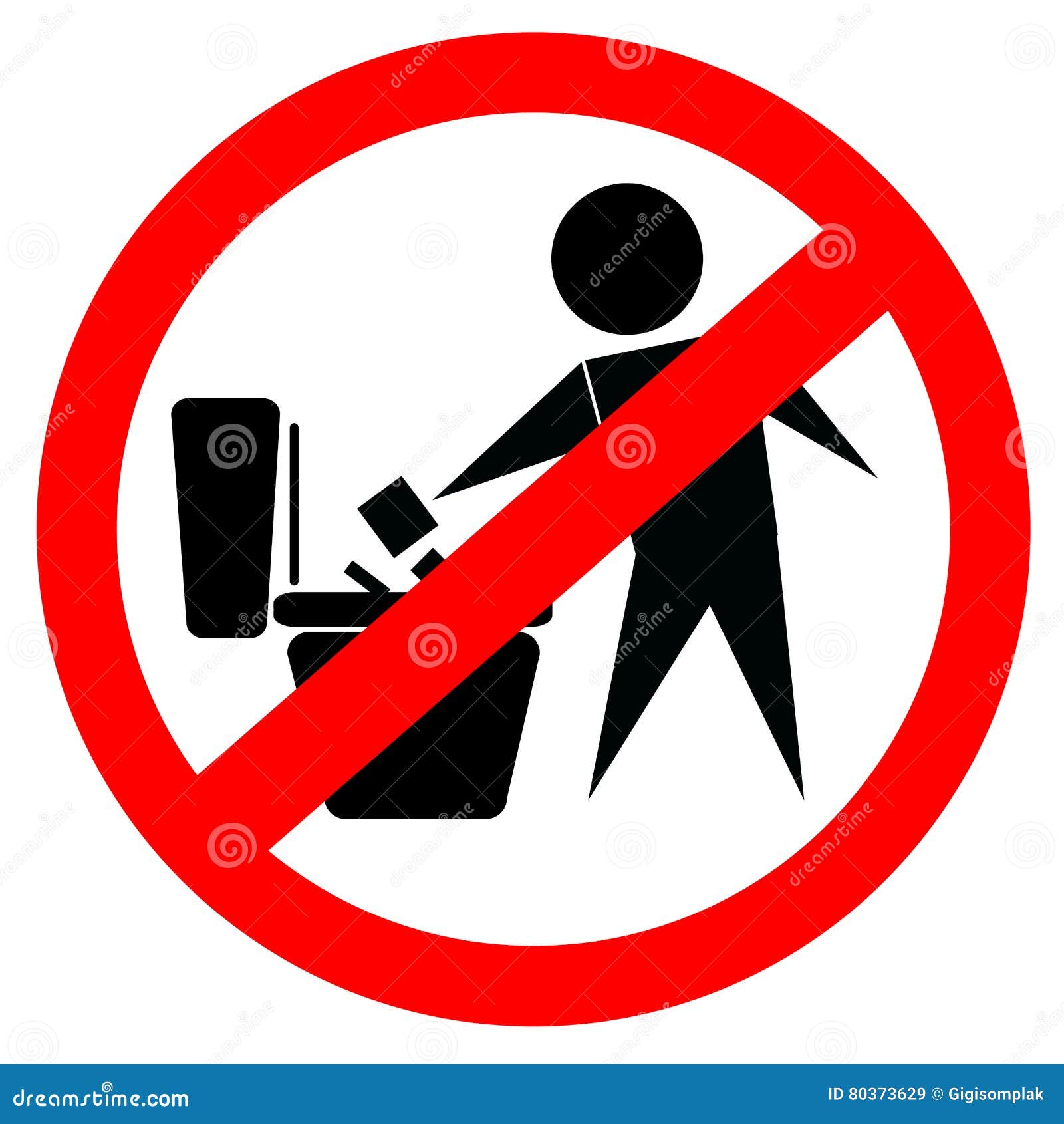 Do Not Litter In The Toilet. Toilet No Trash. Keeping The Clean. Please ...