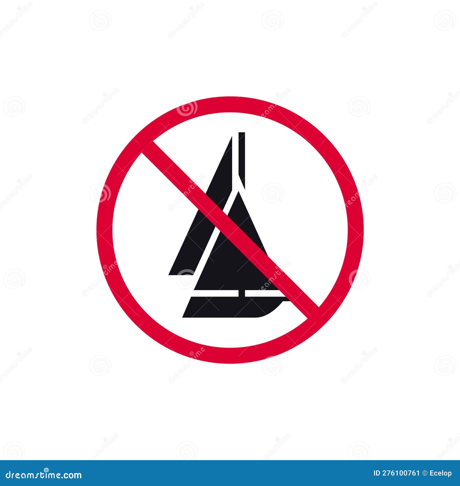 Prohibited Sign, Forbidden Modern Round Sticker, Vector Illustration ...