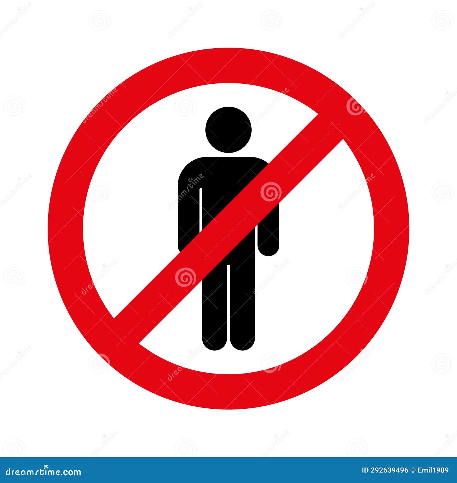 Prohibited Stop Men, People Sign Icon. Stock Illustration ...