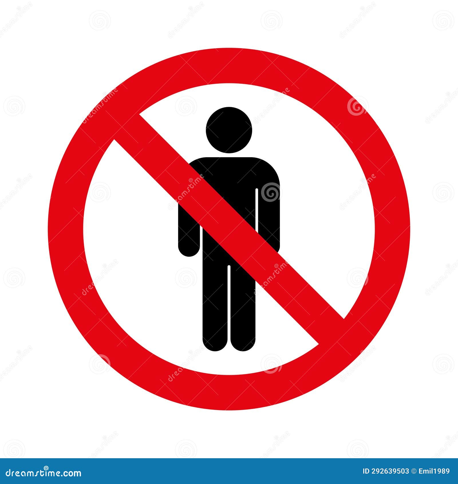 Prohibited Stop Men, People Sign Icon. Stock Illustration ...