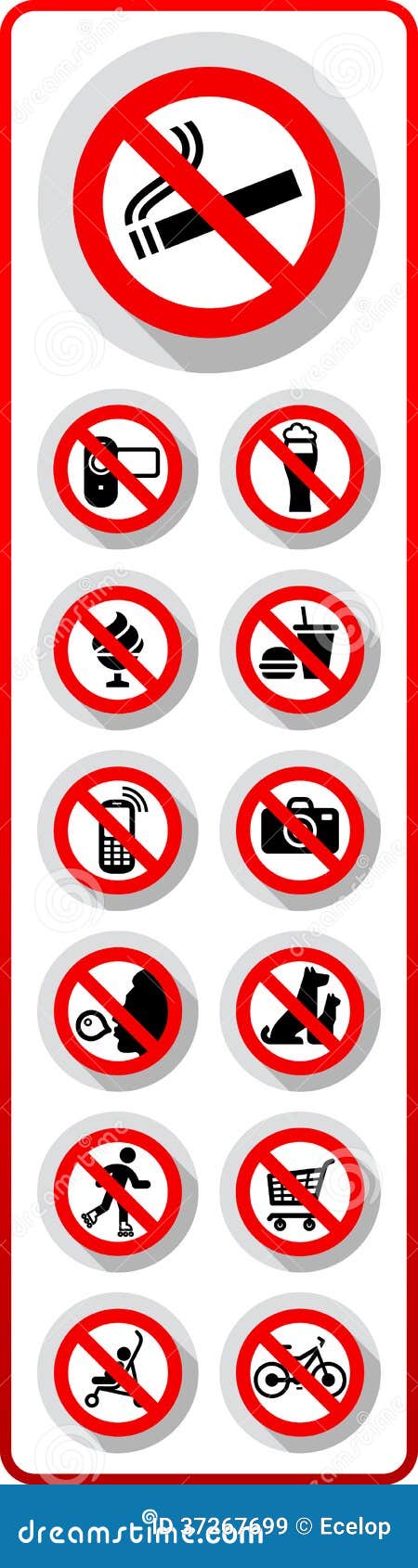 Prohibited Symbols Cartoon Vector | CartoonDealer.com #37267699