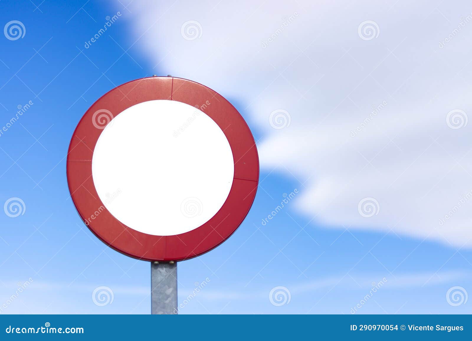 Prohibited traffic sign stock photo. Image of support - 290970054
