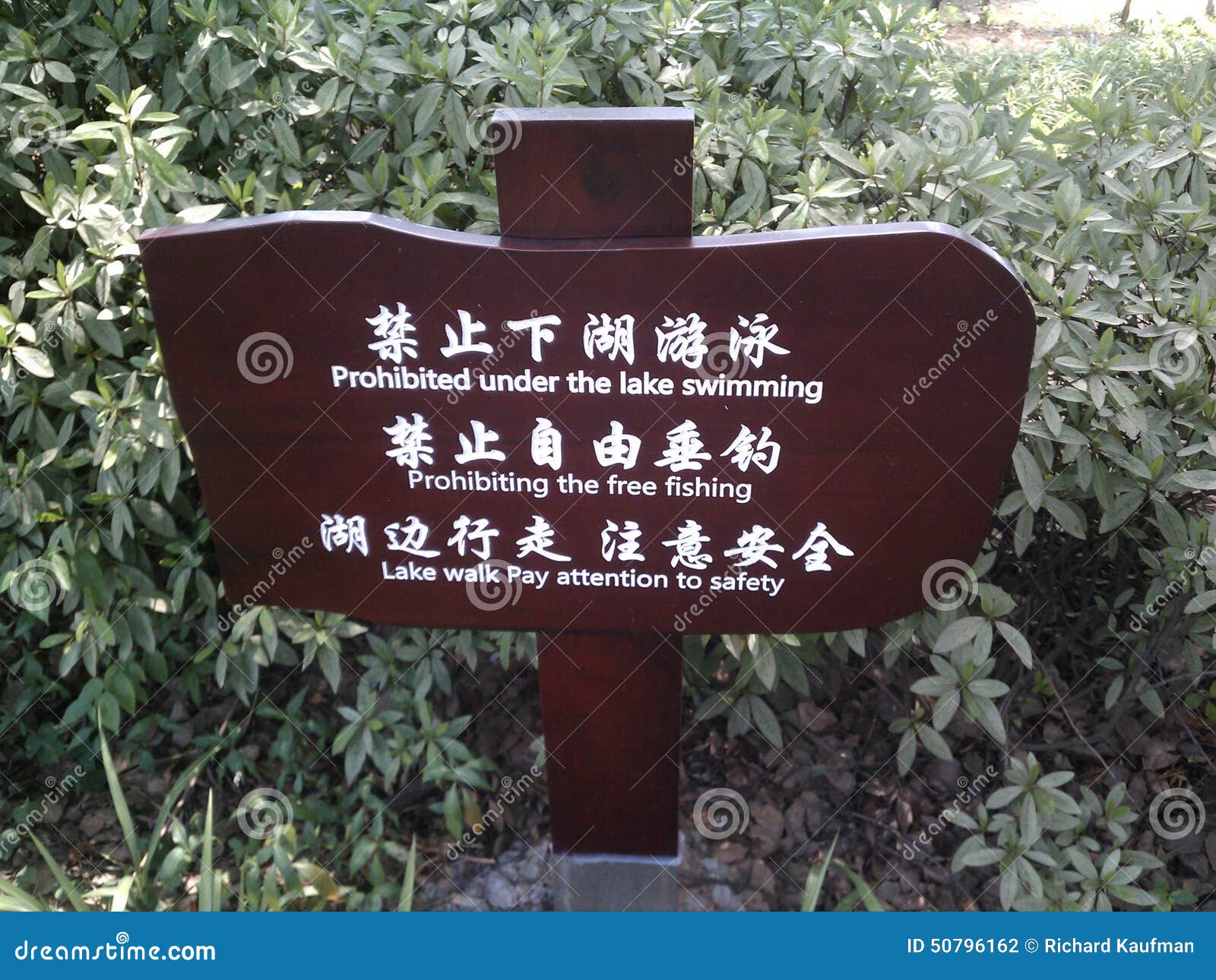 Prohibited under the lake stock photo. Image of lake - 50796162