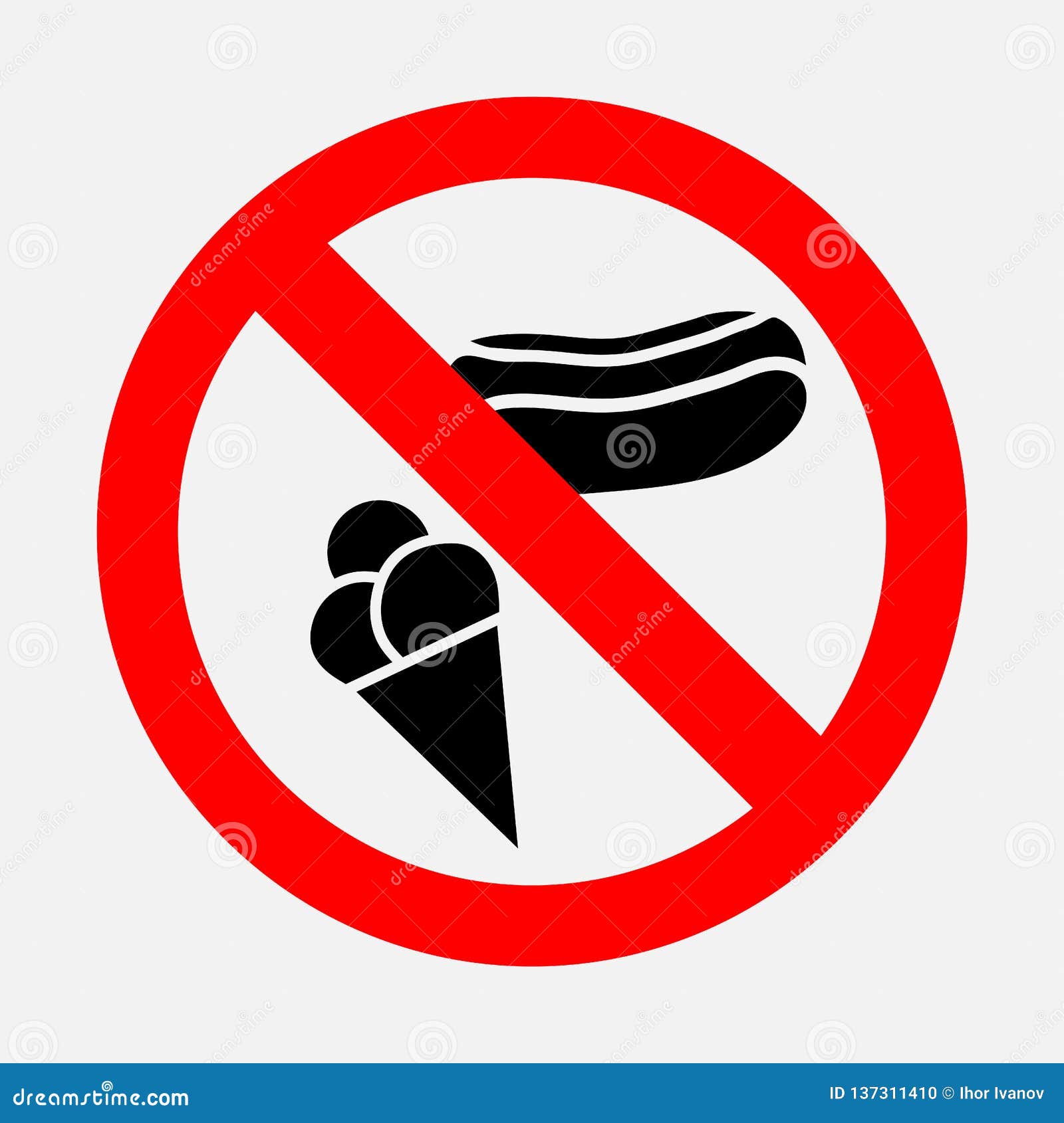 Prohibiting Sign, Eat Forbidden Entry To Its Prohibited Stock ...