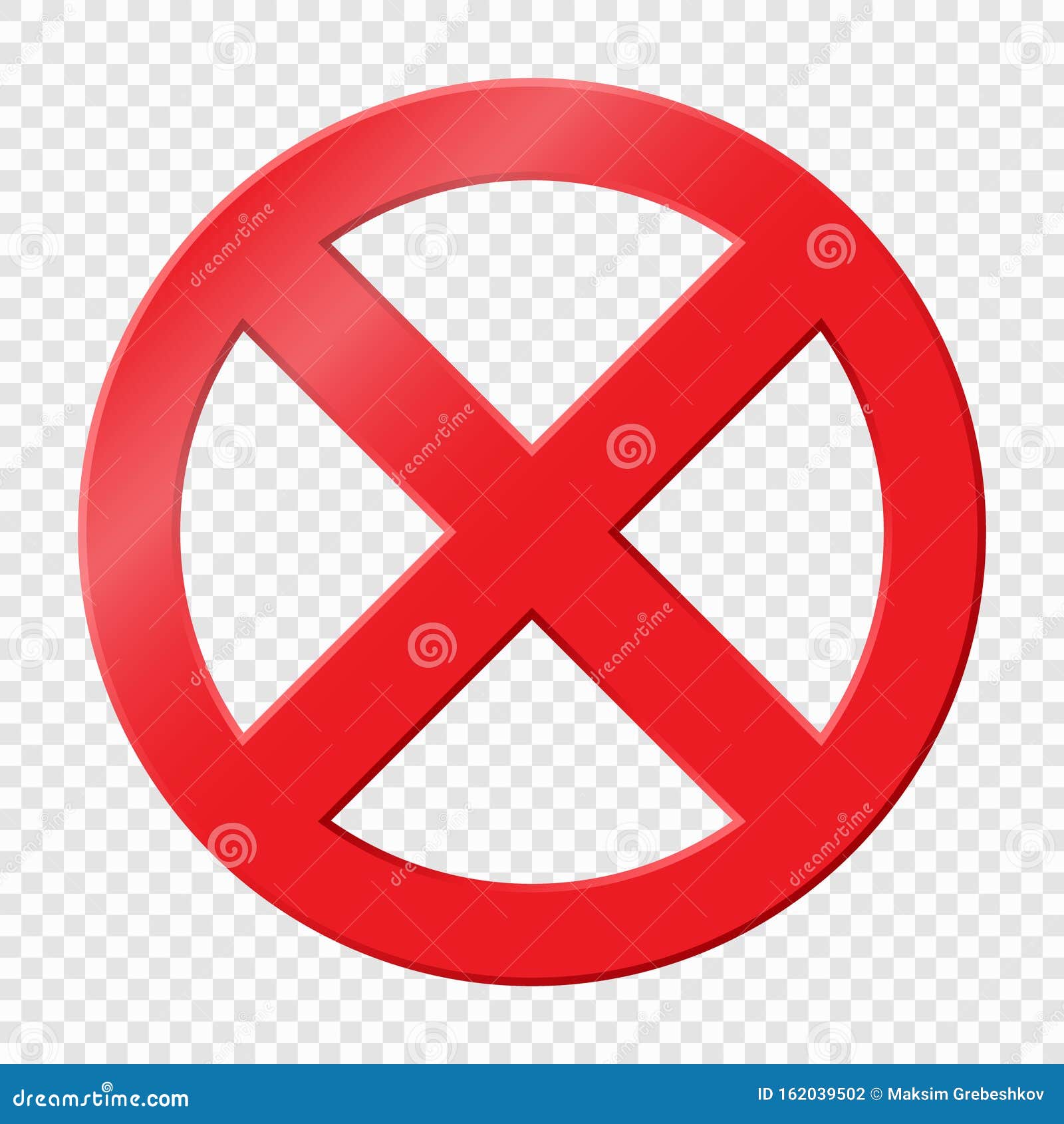 Prohibiting Sign. Icon with Red Crossed Circle Stock Illustration ...