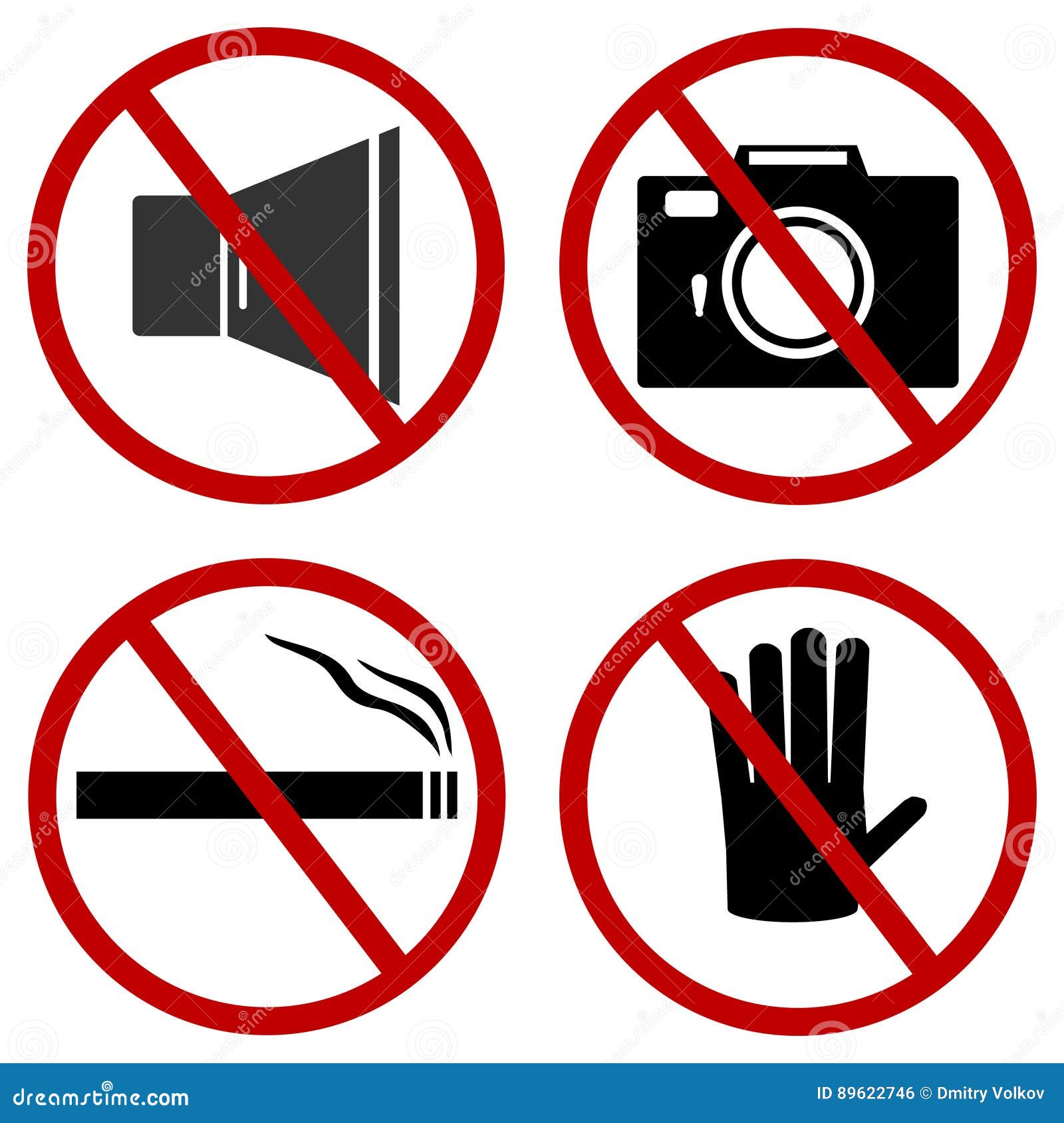 Prohibiting signs. stock illustration. Illustration of parking - 89622746