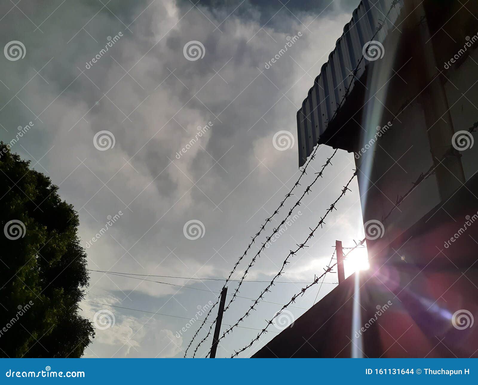 Prohibition Area with Sunray Passthrough Stock Photo - Image of area ...